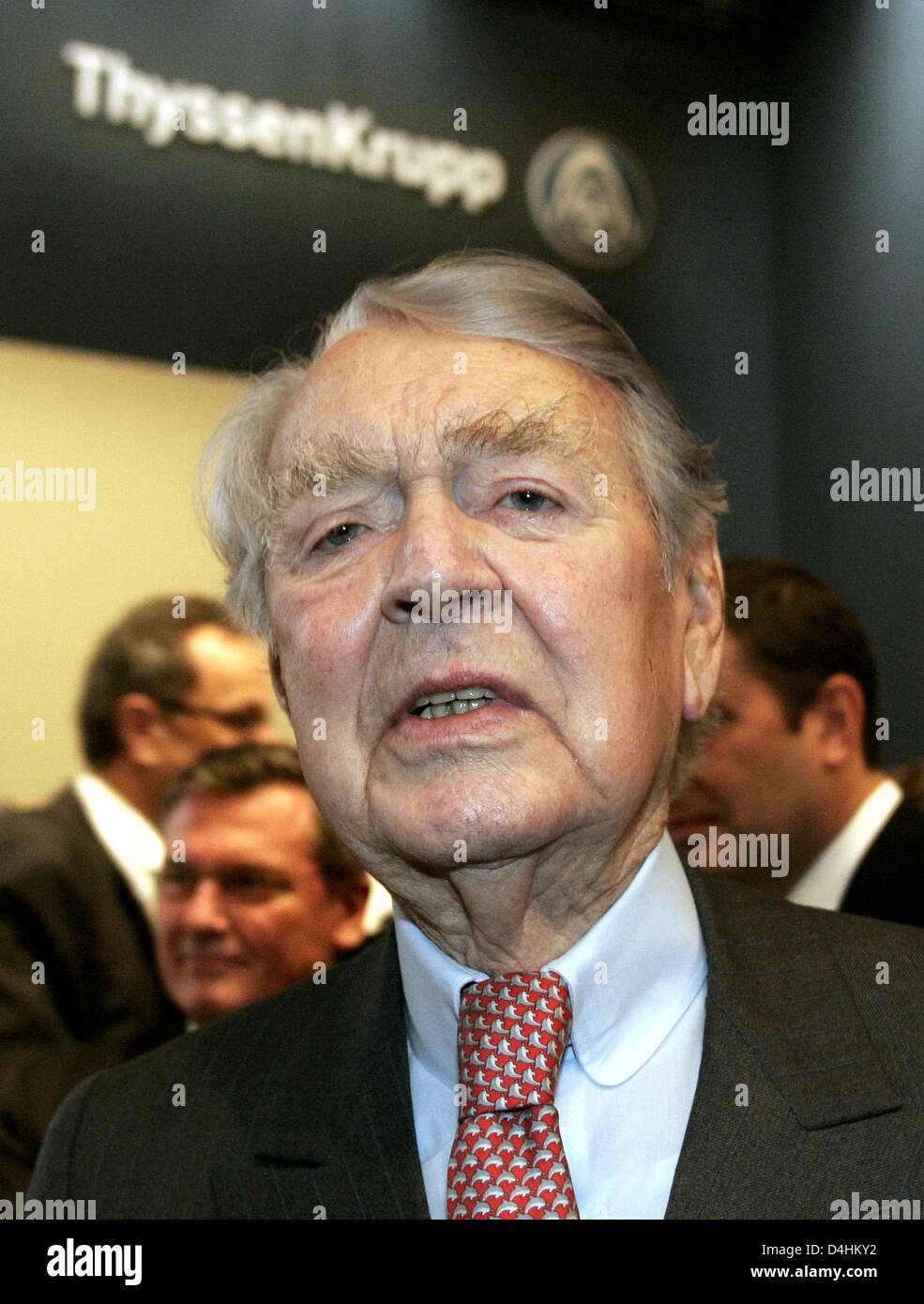 Honorary chairman of ThyssenKrupp Berthold Beitz pictured during the ...