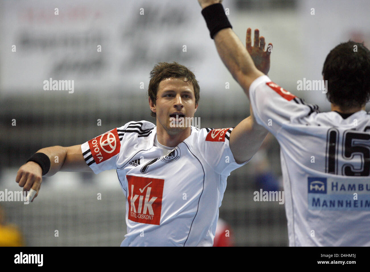 Germany?s Martin Strobel (L) and Torsten Jansen jubilate during the ...