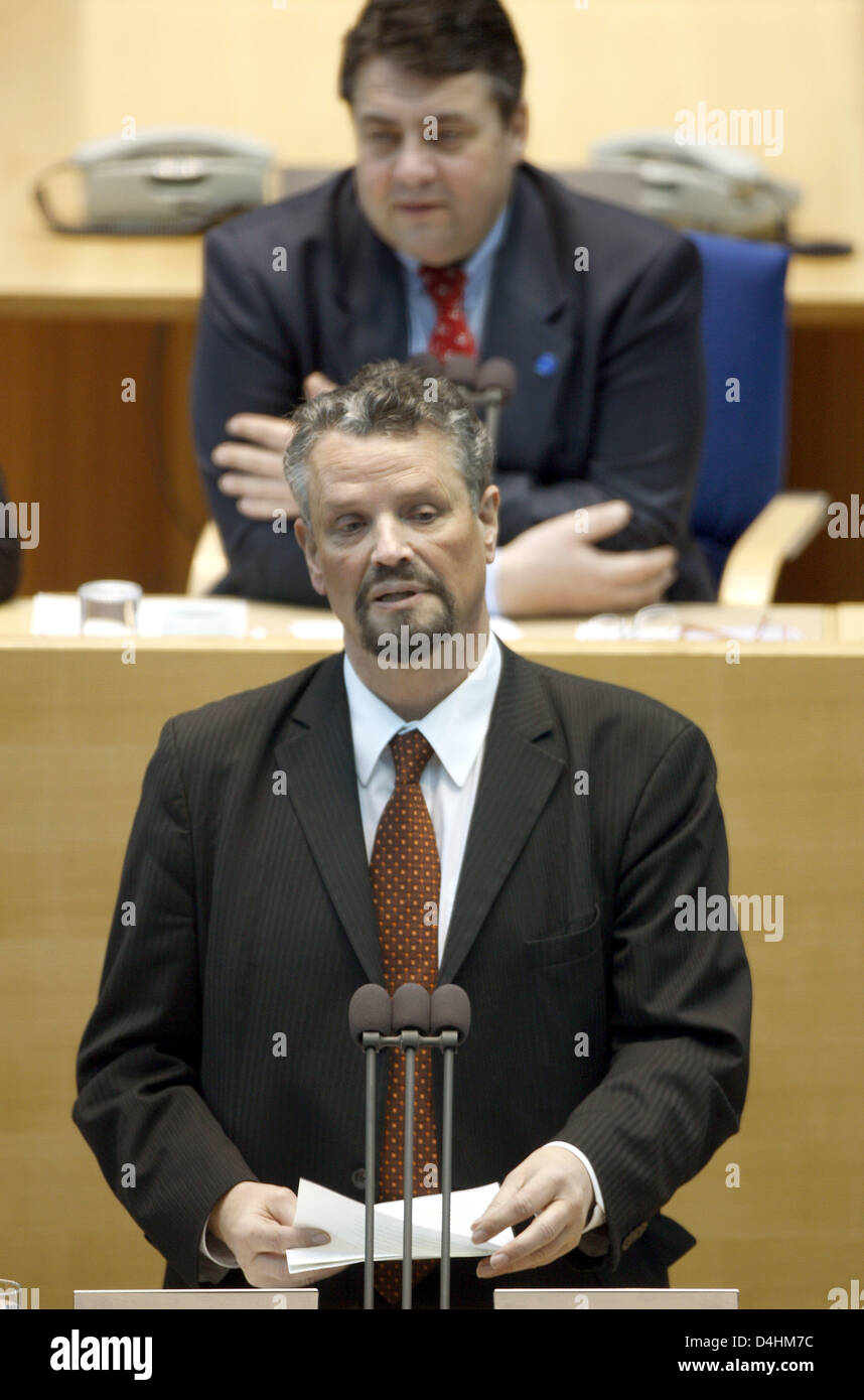 Gernot Erler, State Secretary at the German Foreign Office, delivers ...