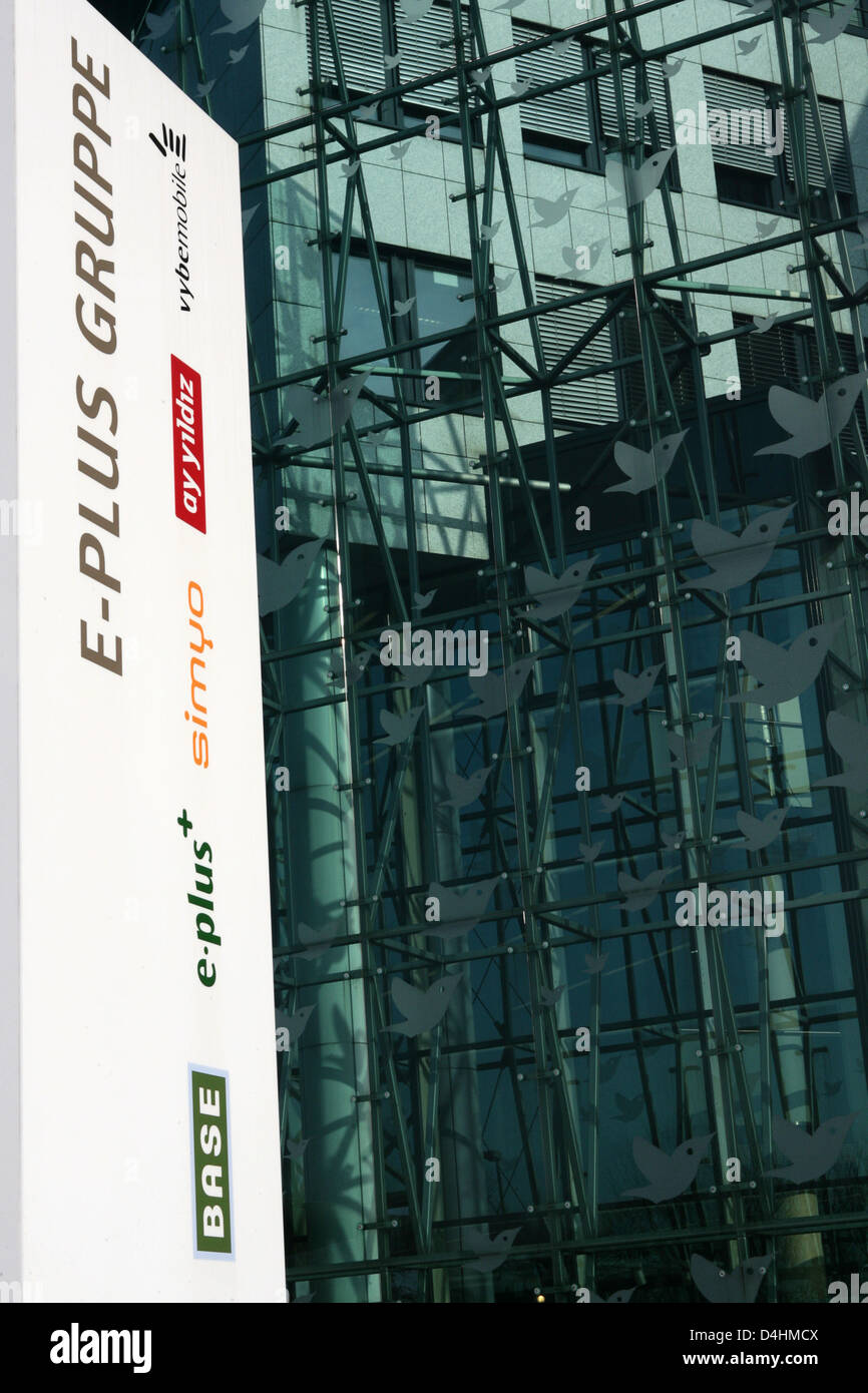 Exterior view on the headquarters of German mobile services provider E ...