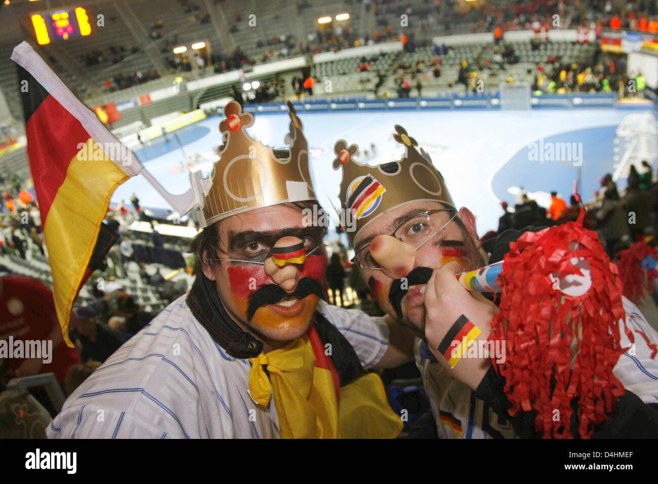 German handball fans cheer ahead of the Handball World Cup, main round ...