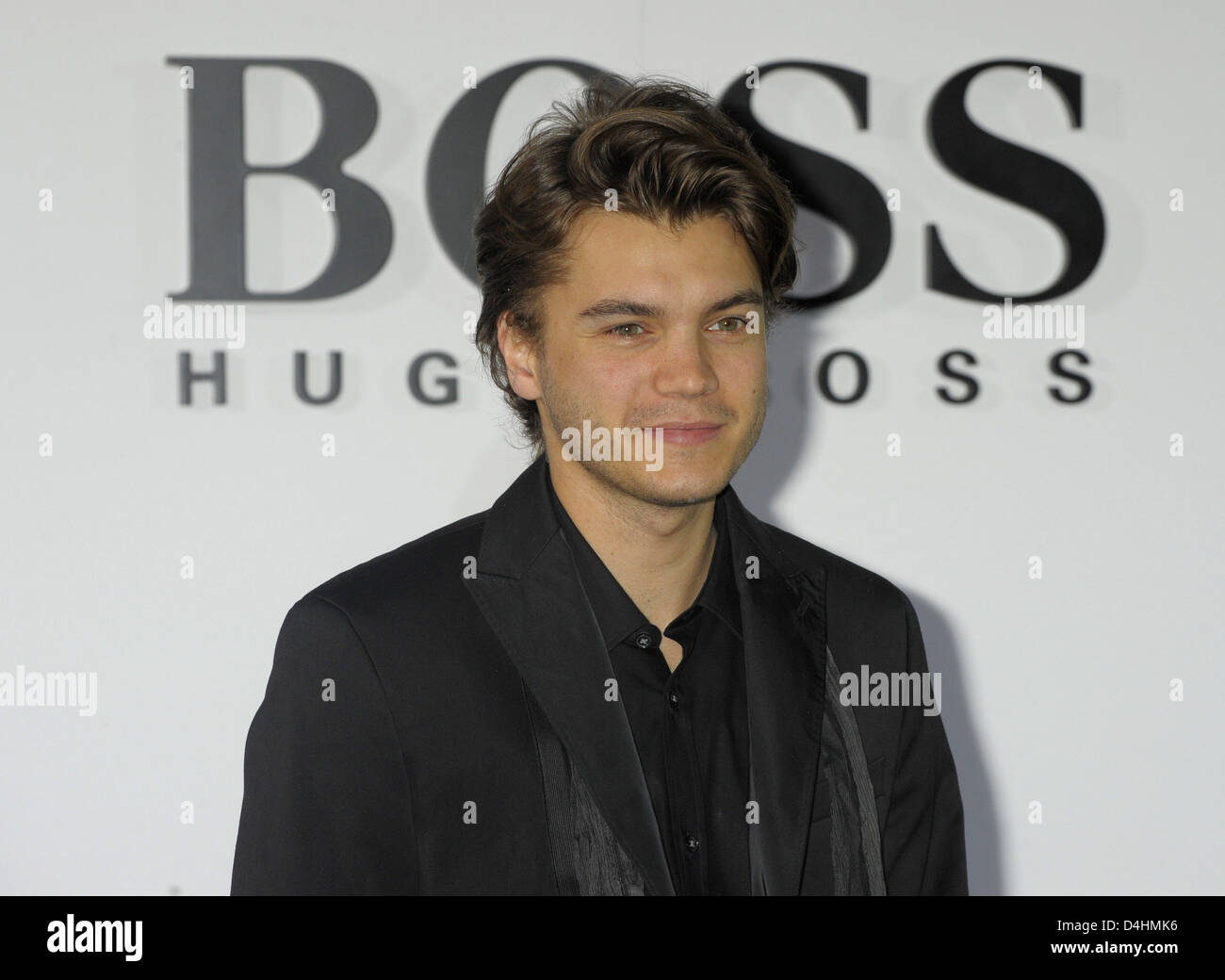 Actor Emile Hirsch poses ahead of the ?Hugo Boss? fashion show which ...