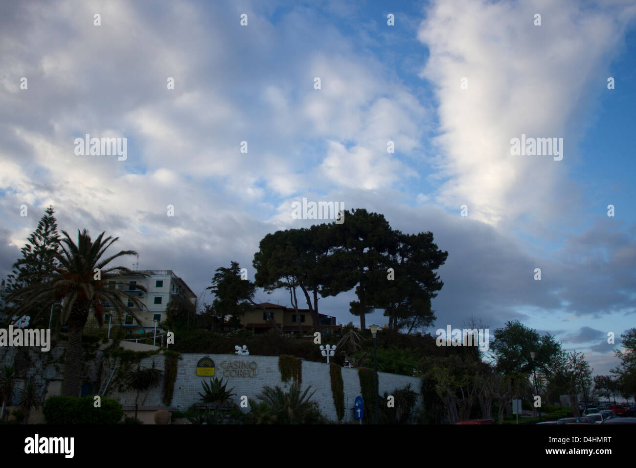 View from Valley in Corfu Town Stock Photo - Alamy