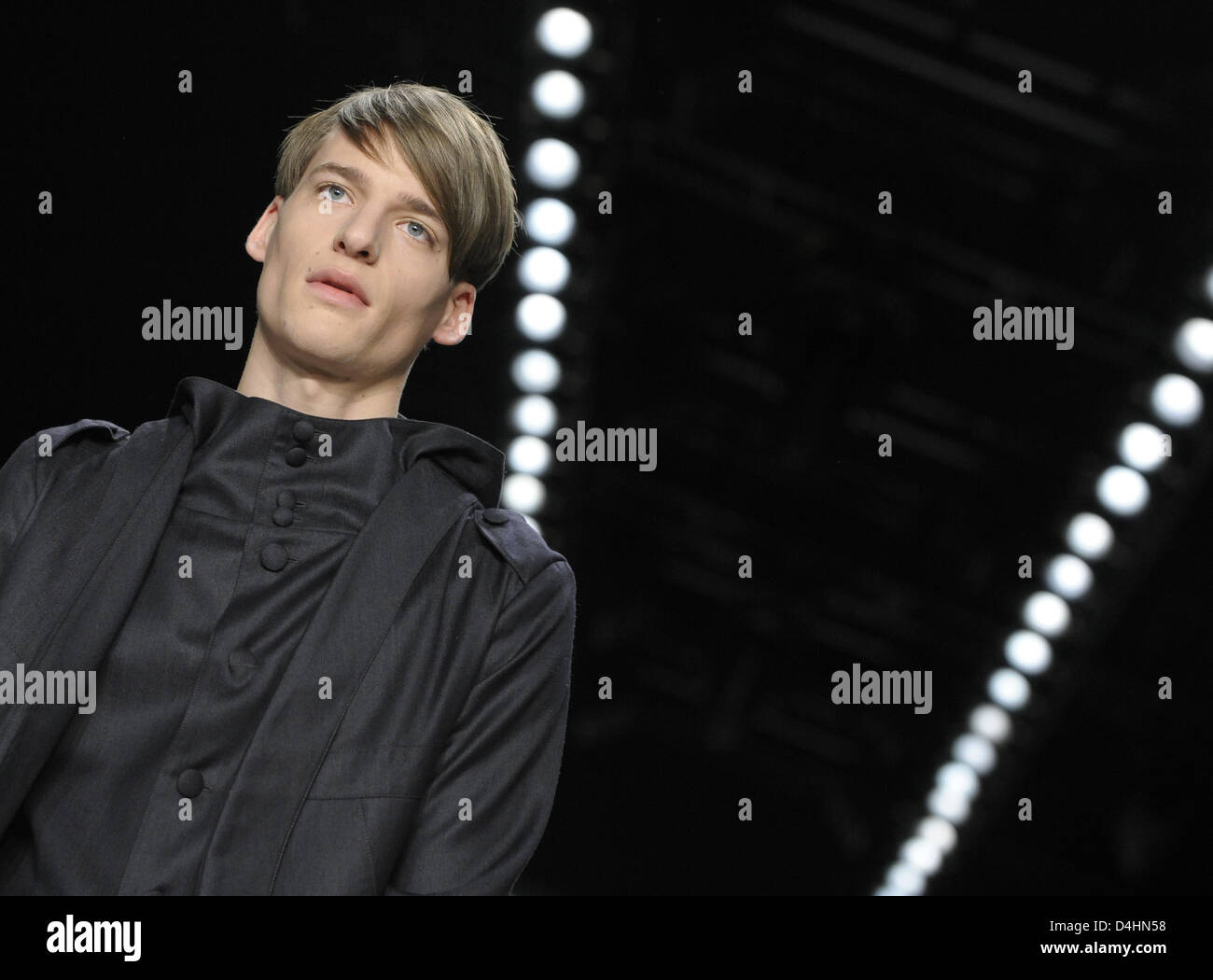 A male model presents a creation of the label ?Kilian Kerner? during ...