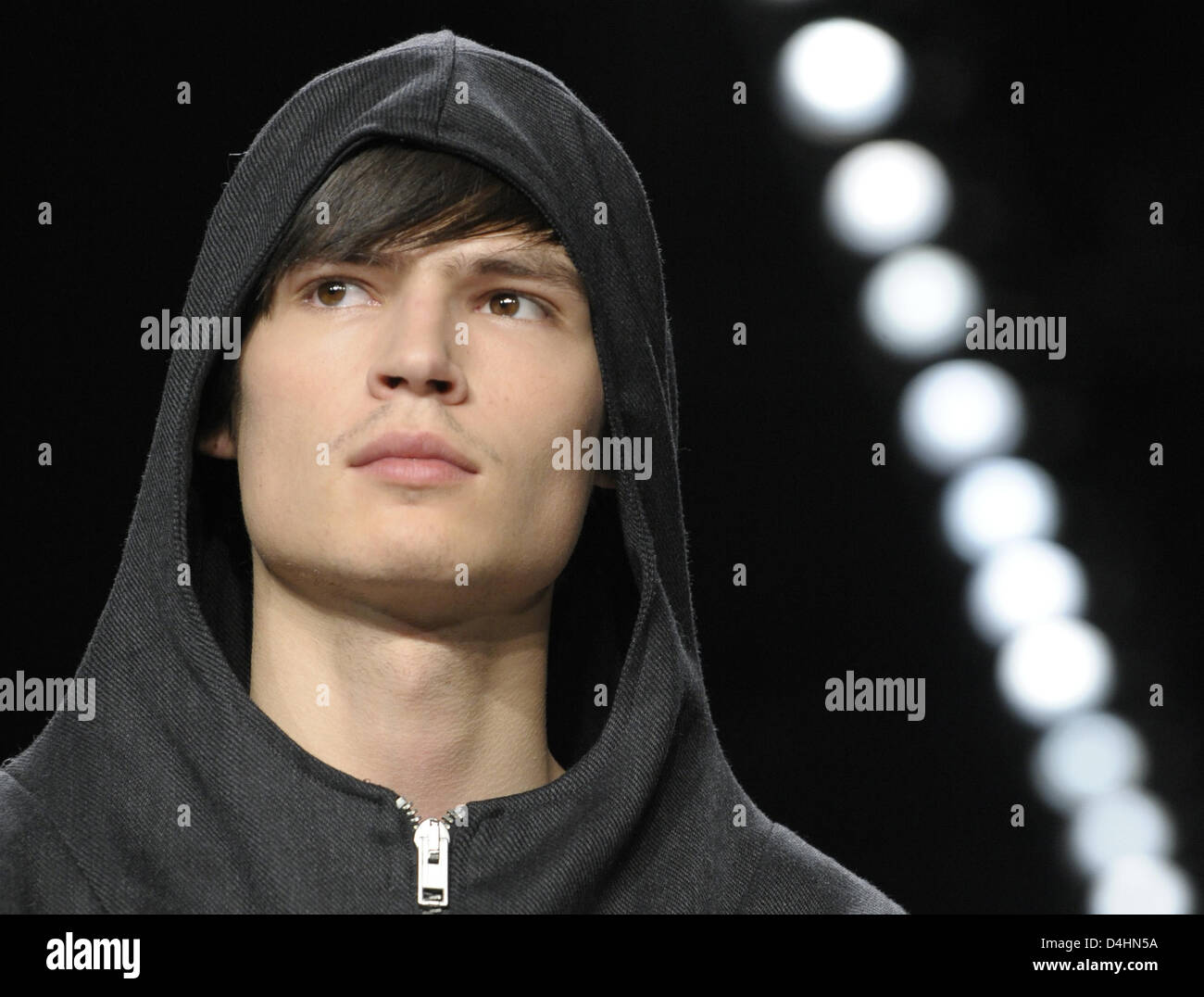 A male model presents a creation of the label ?Kilian Kerner? during ...