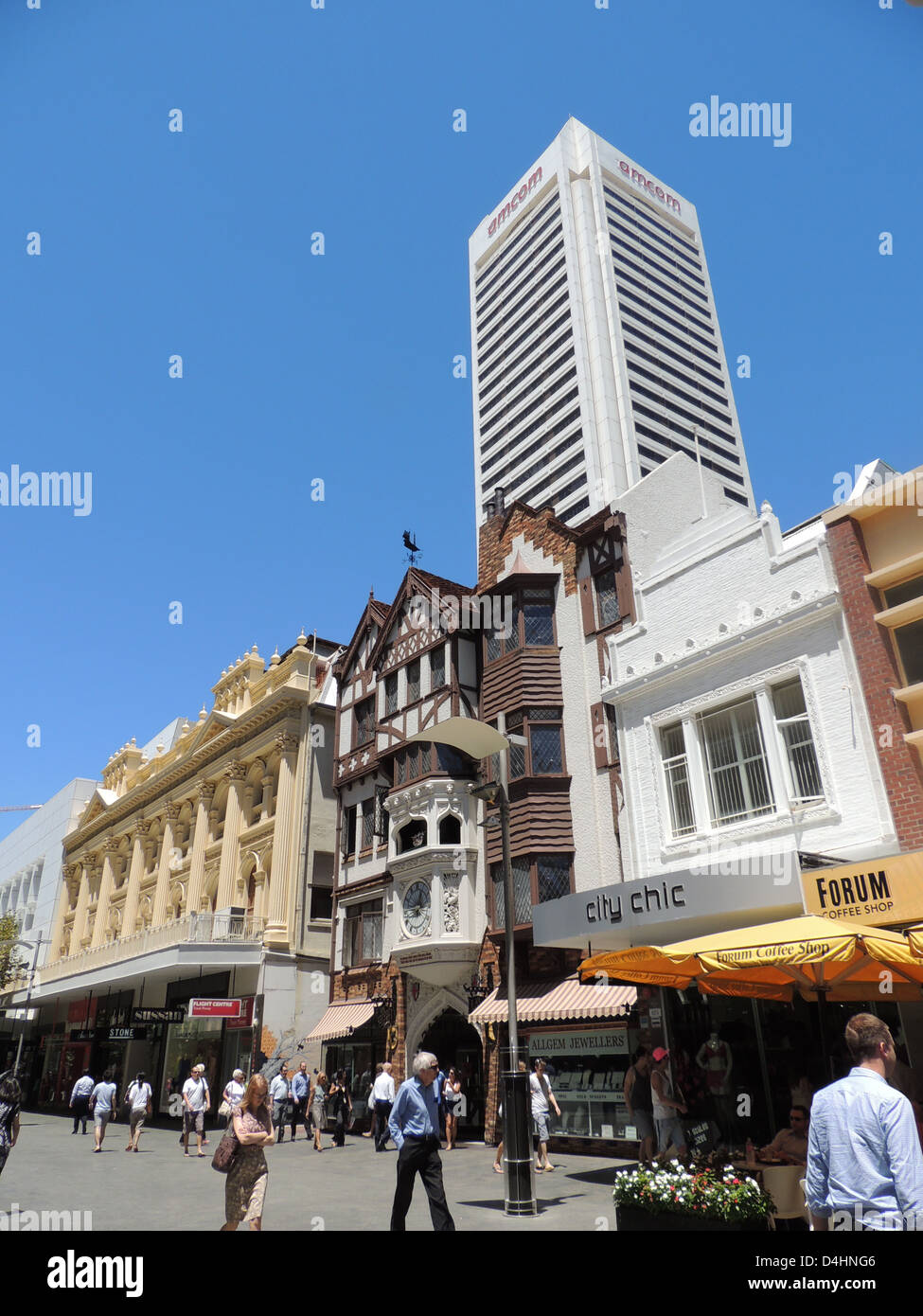 PERTH, Australia. The London Court shopping arcade on Hay Street backed ...