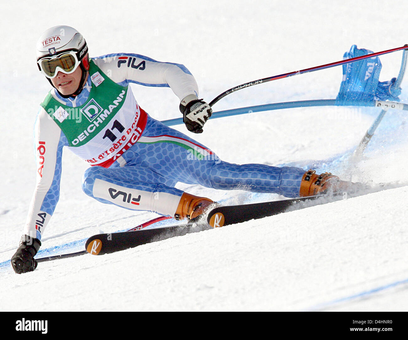 Italian Christof Innerhofer seen in action during the Men?s Super G ...