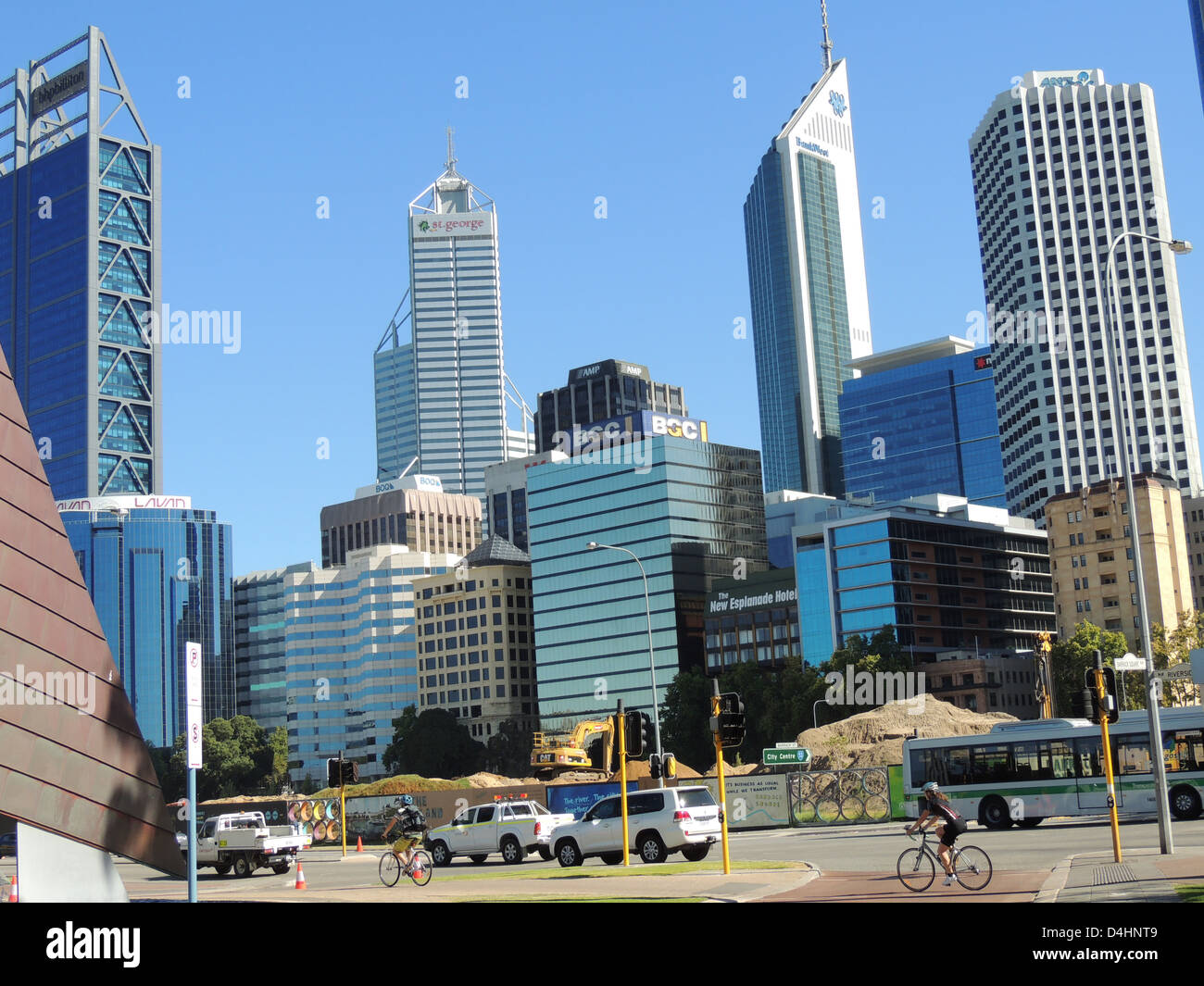 PERTH, Australia. Office blocks facing the harbour. Photo Tony Gale ...