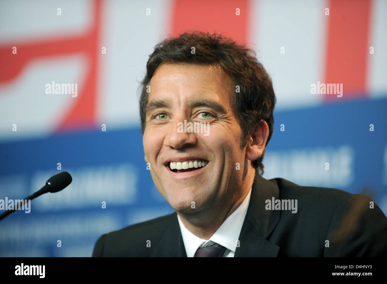 British actor Clive Owen smiles at the press conference for the film ...