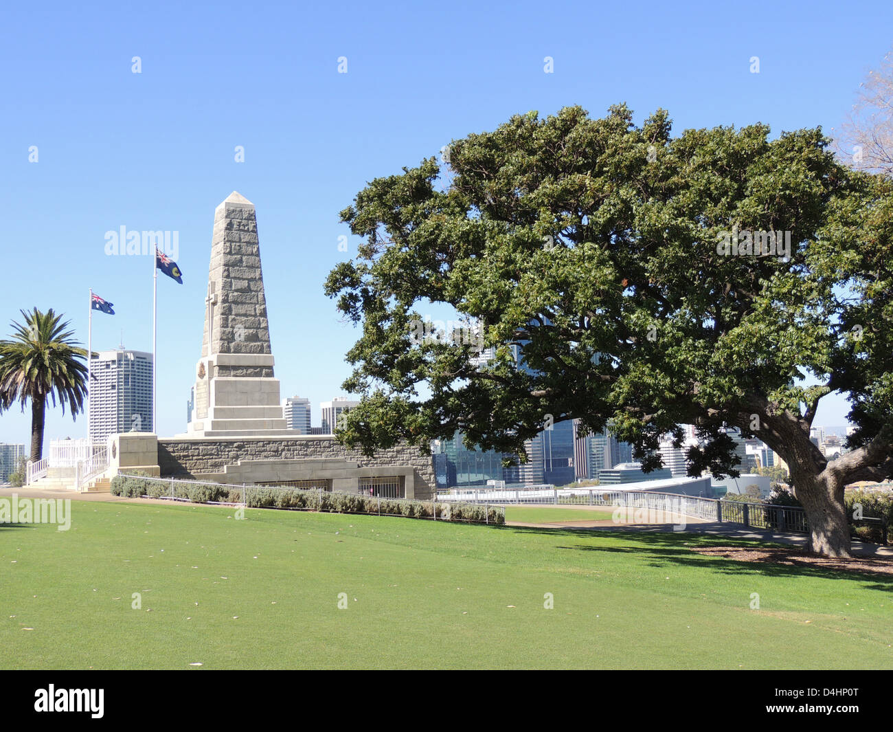 PERTH West Australia State War Memorial in Kings Park over looking the ...