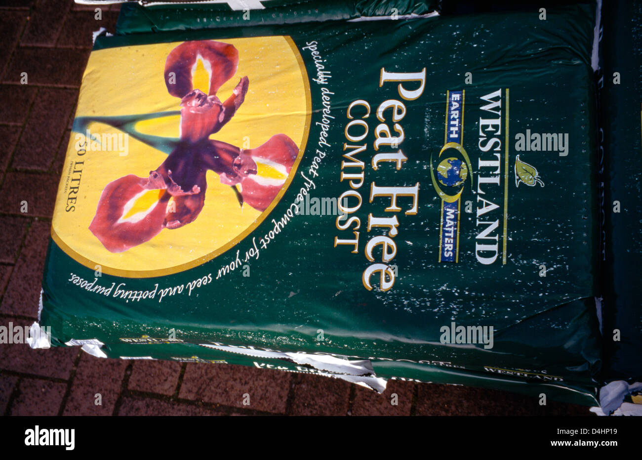 A Bag Of Peat Free Compost Stock Photo - Alamy