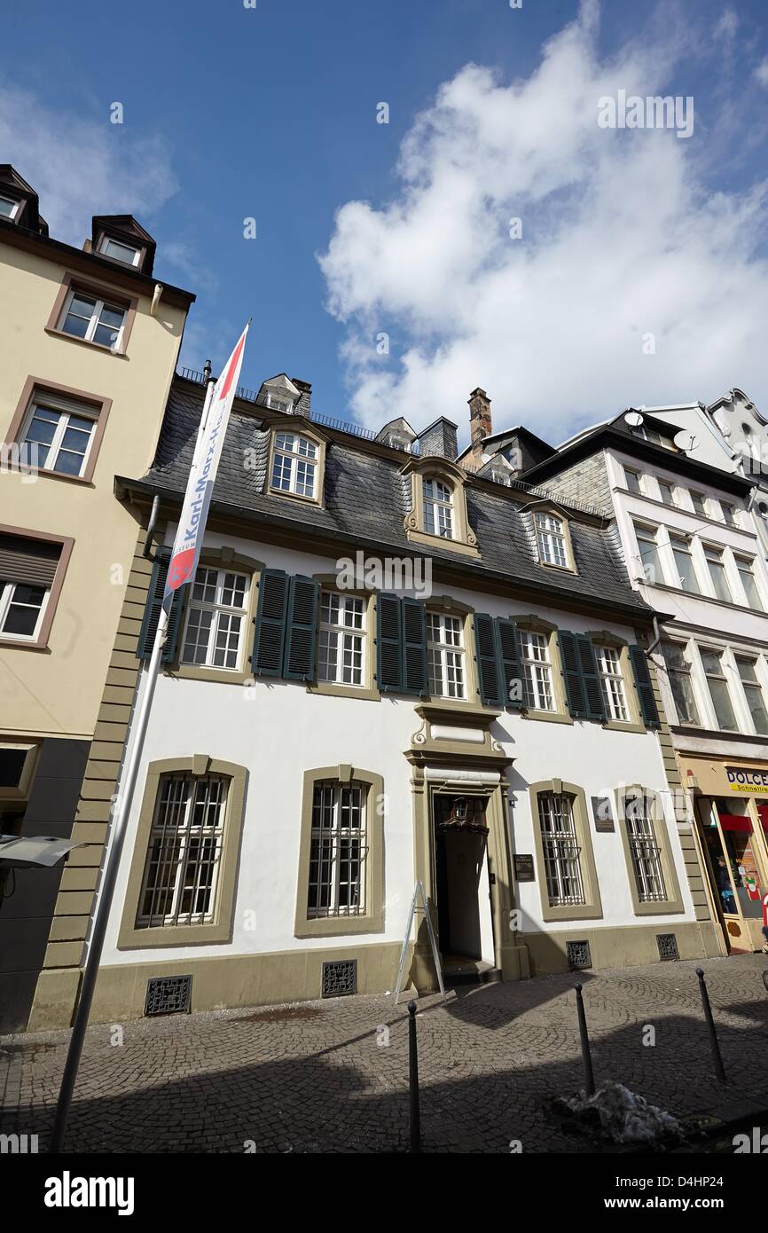 Exterior view of the Karl Marx House in Trier, Germany, 14 March 2013 ...