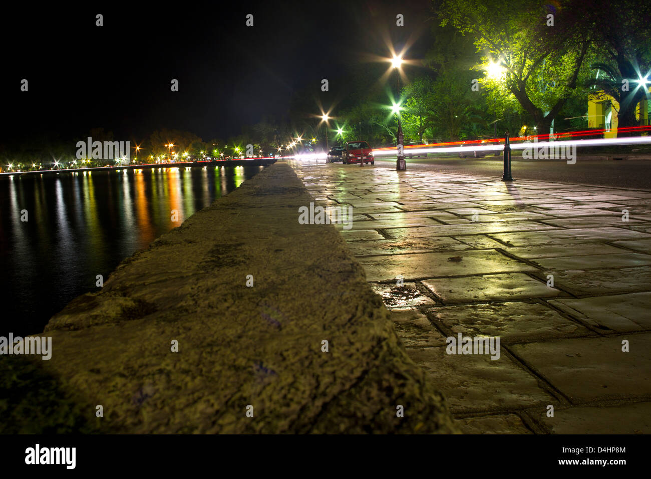 Corfu Town, Corfu, Greece at Night Stock Photo - Alamy