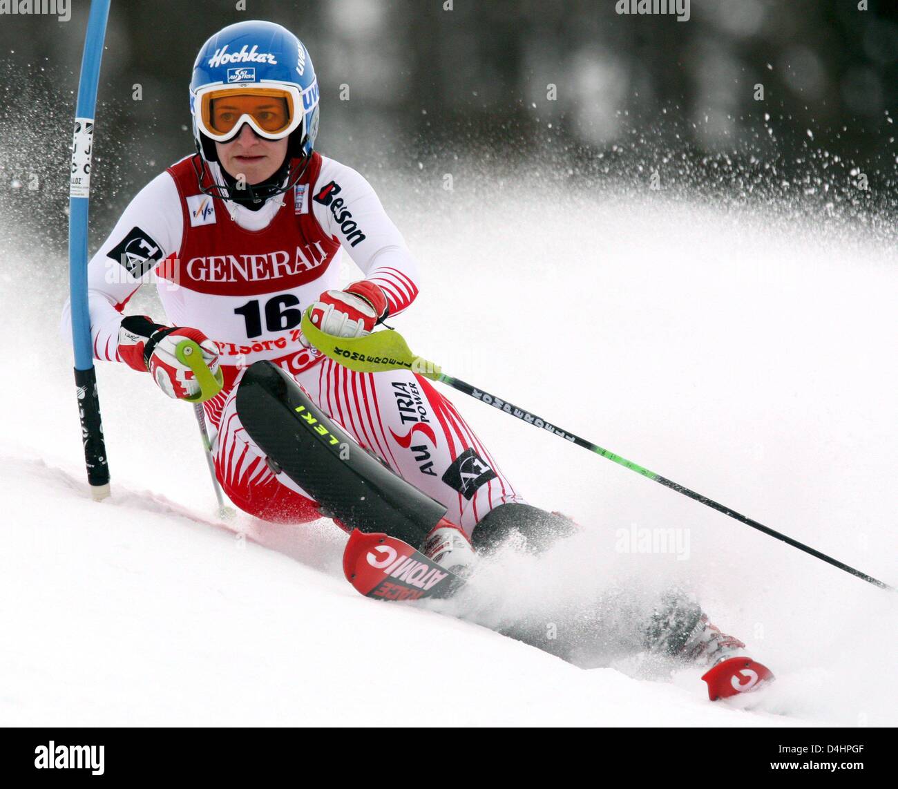 Austria?s Kathrin Zettel in action during the Women's Combined Slalom ...