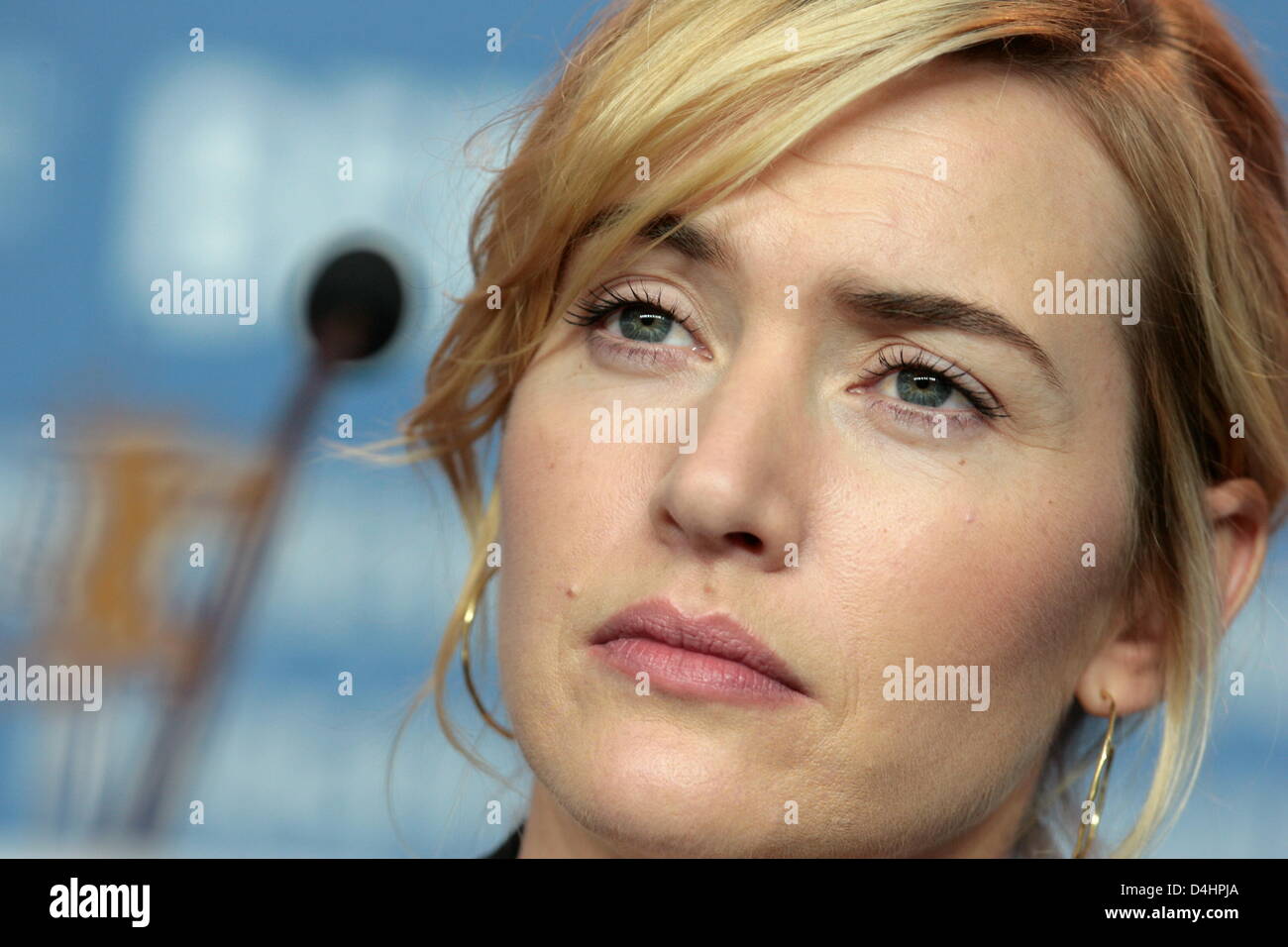 British actress Kate Winslet smiles during the press conference on her ...