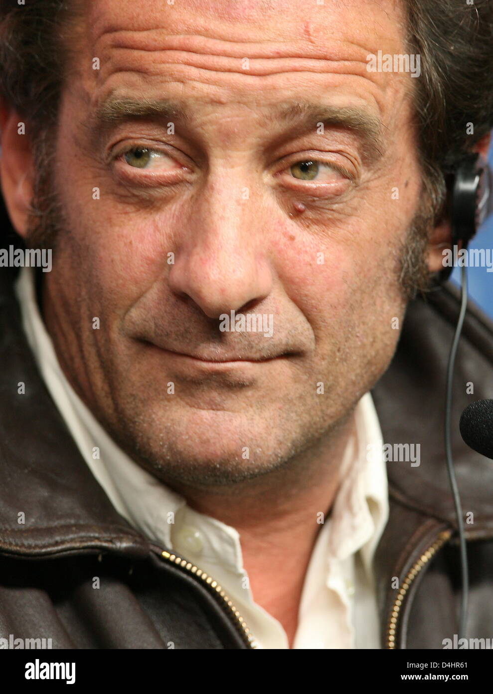 French actor Vincent Lindon shown at the press conference for his film ...