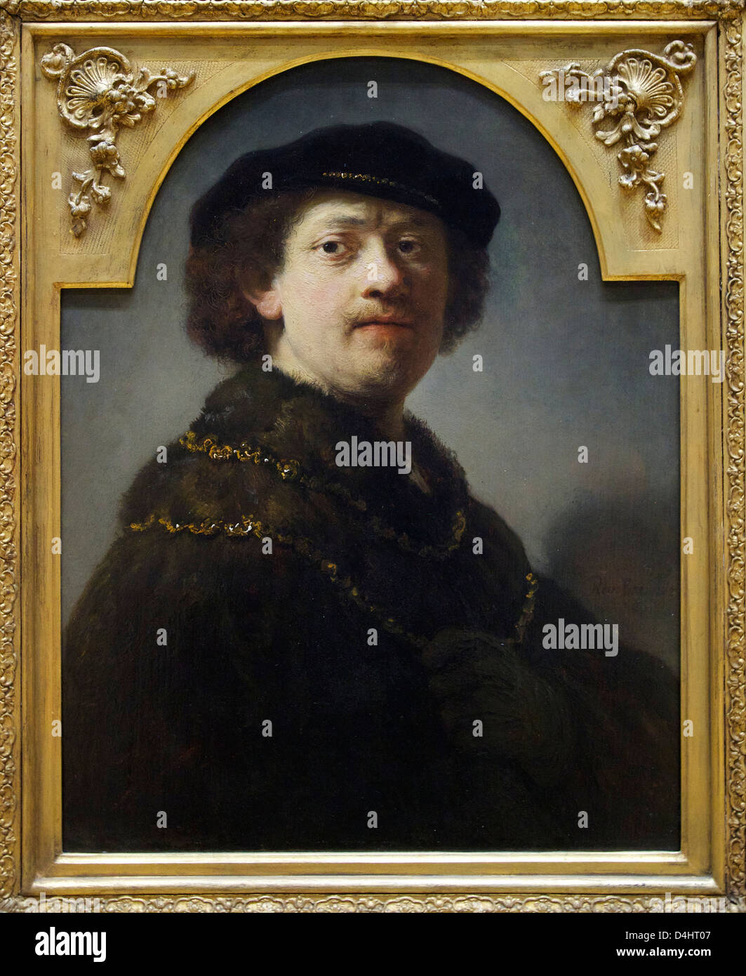 Self-portrait in a Black Cap, by Rembrandt van Rijn, circa 1637 ...