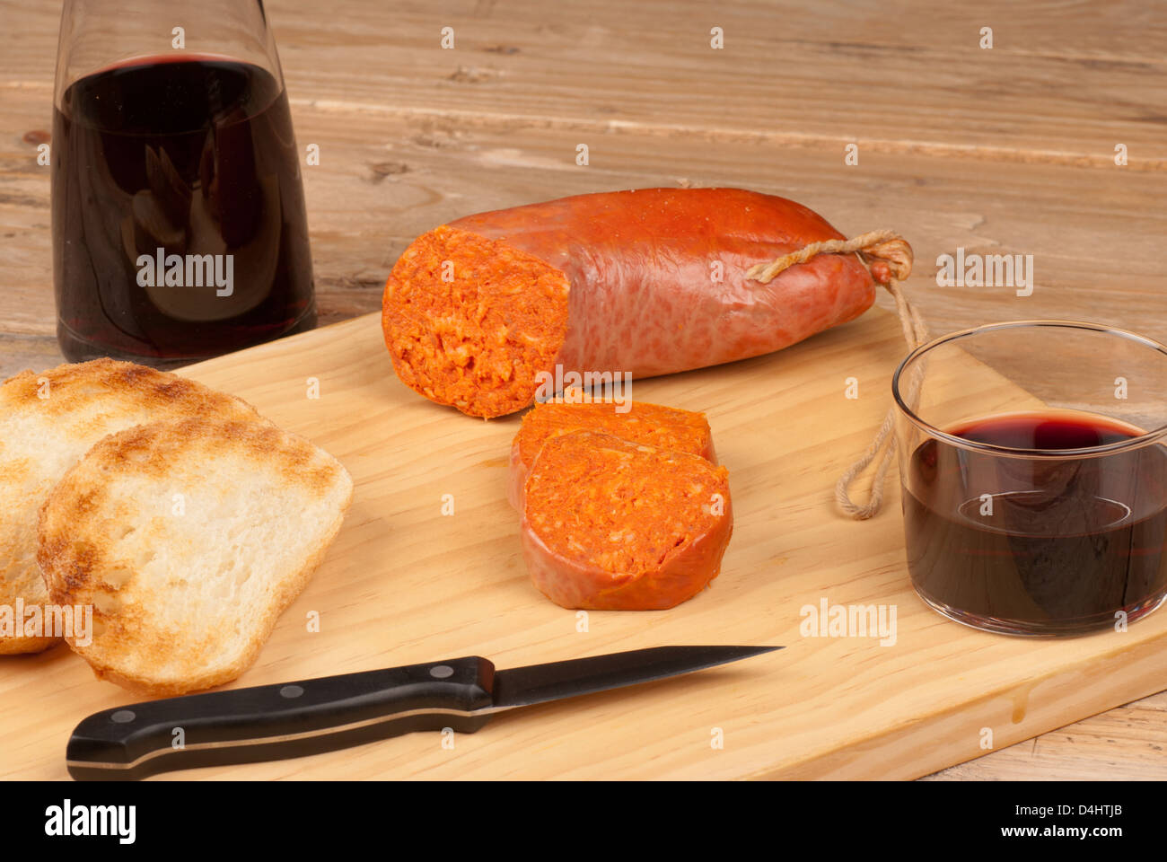 Hearty sobrasada, a traditional Spanish bread spread Stock Photo - Alamy