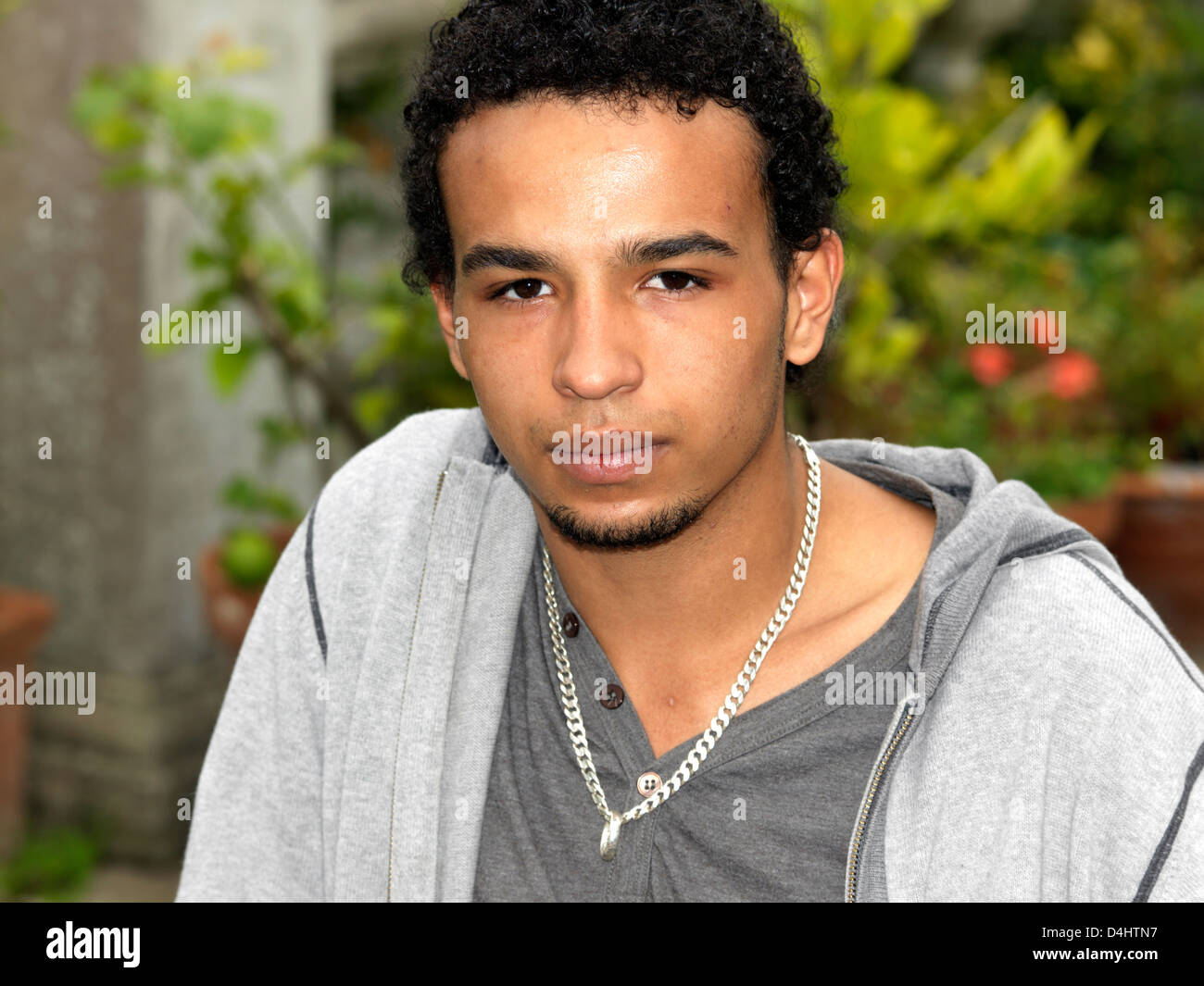 Portrait Of A Man Mixed Race In His Twenties England Stock Photo - Alamy