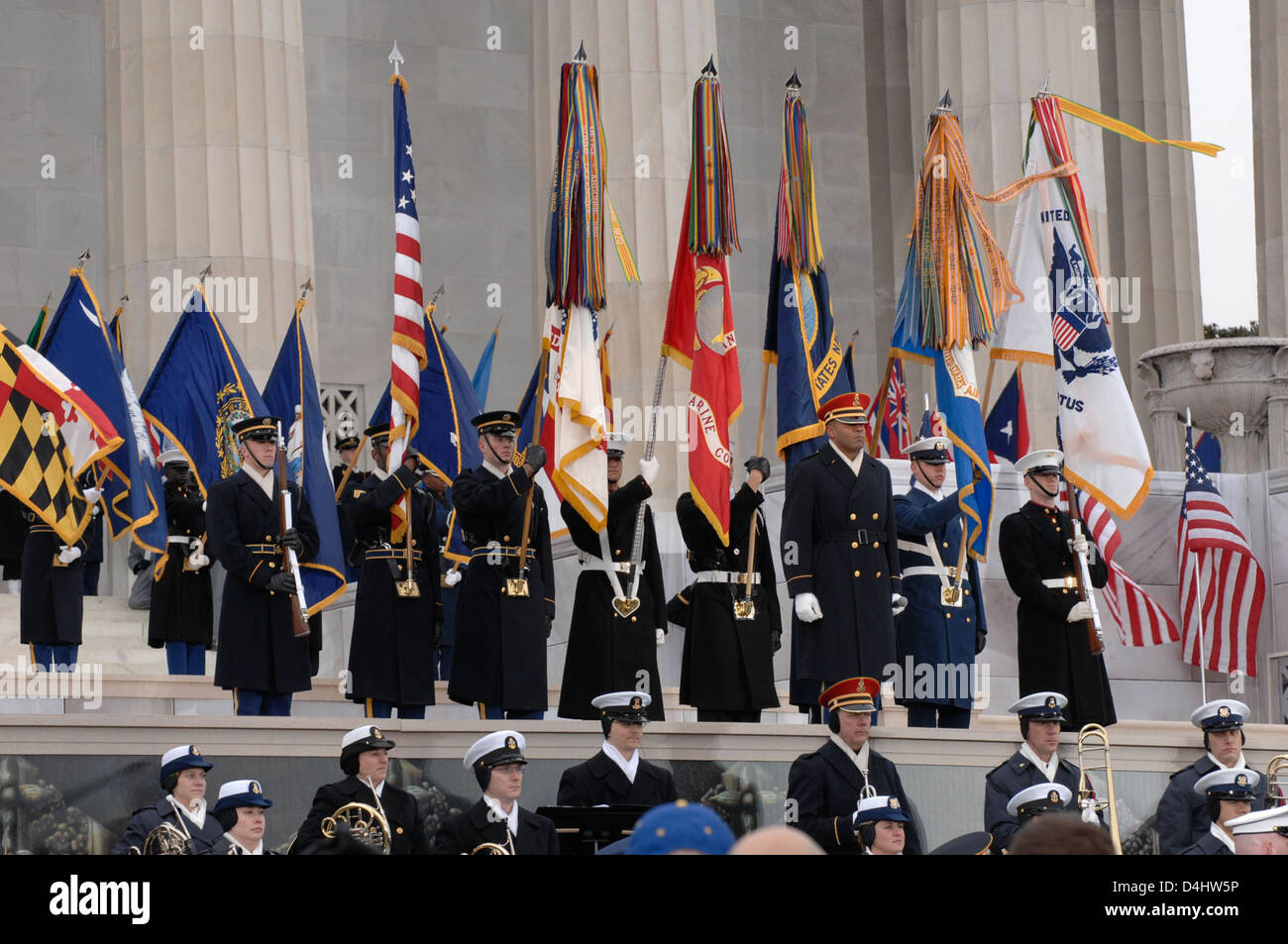 The inauguration parade ceremony in Washington, D.C. features the ...