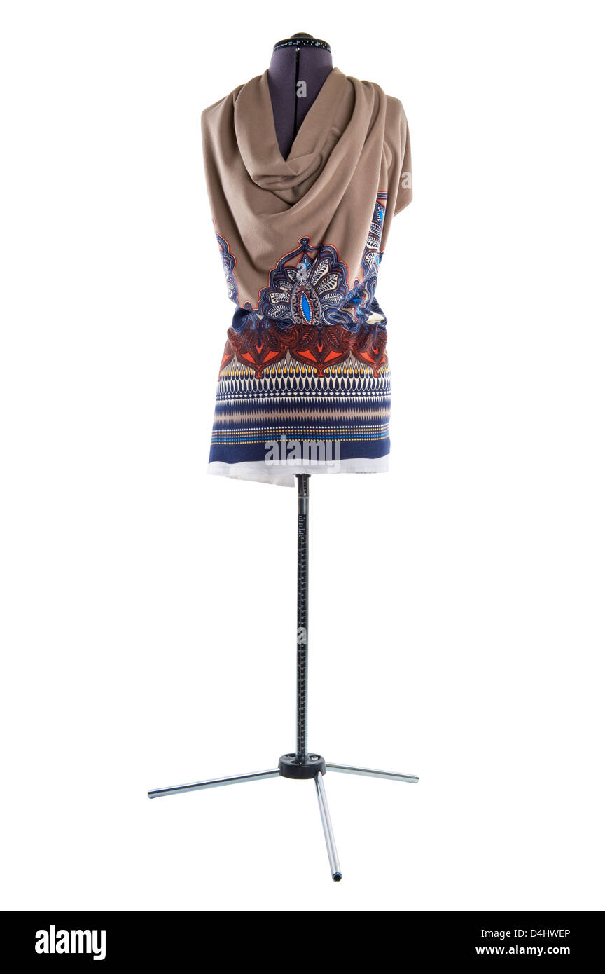 manufacturing women's clothing from fabric on a mannequin Stock Photo ...