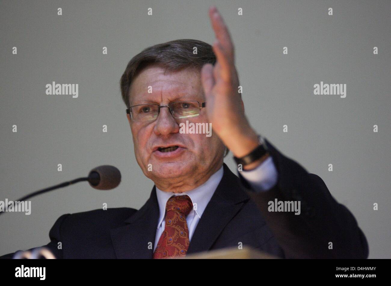 Sopot, Poland. 14th March 2013. Professor Leszek Balcerowicz delivers a ...