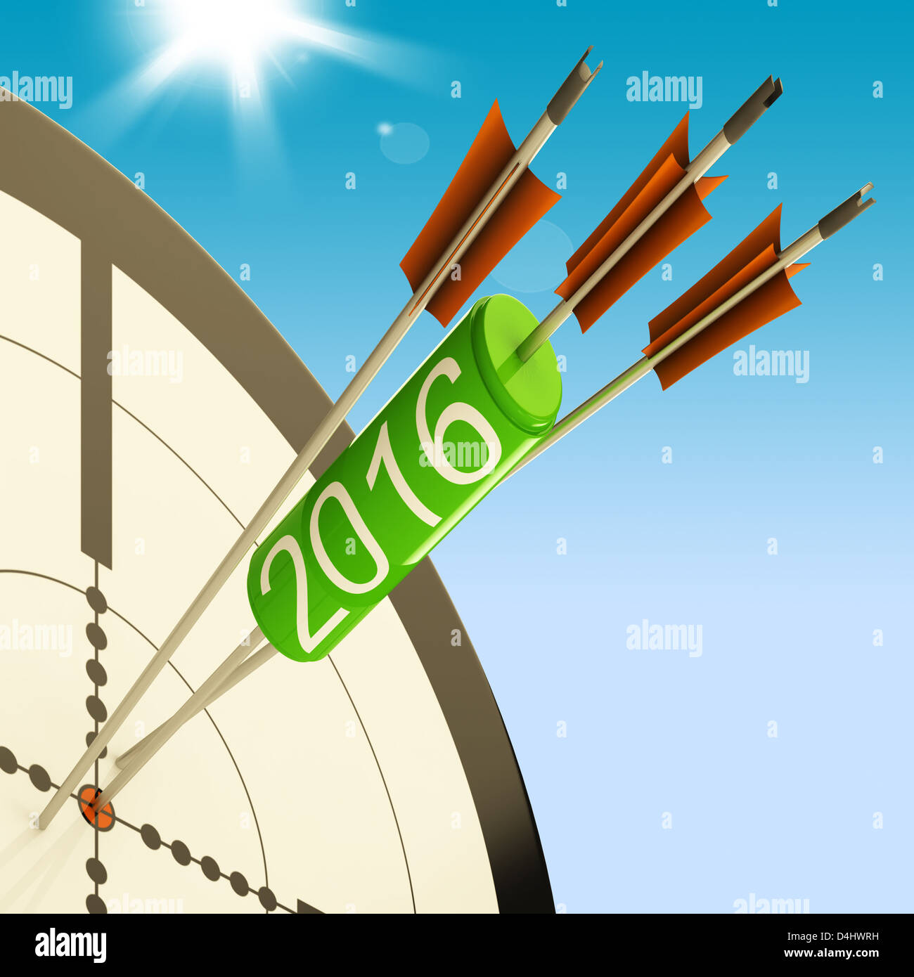 2016 Target Showing Future Planned Growth Projection Stock Photo - Alamy