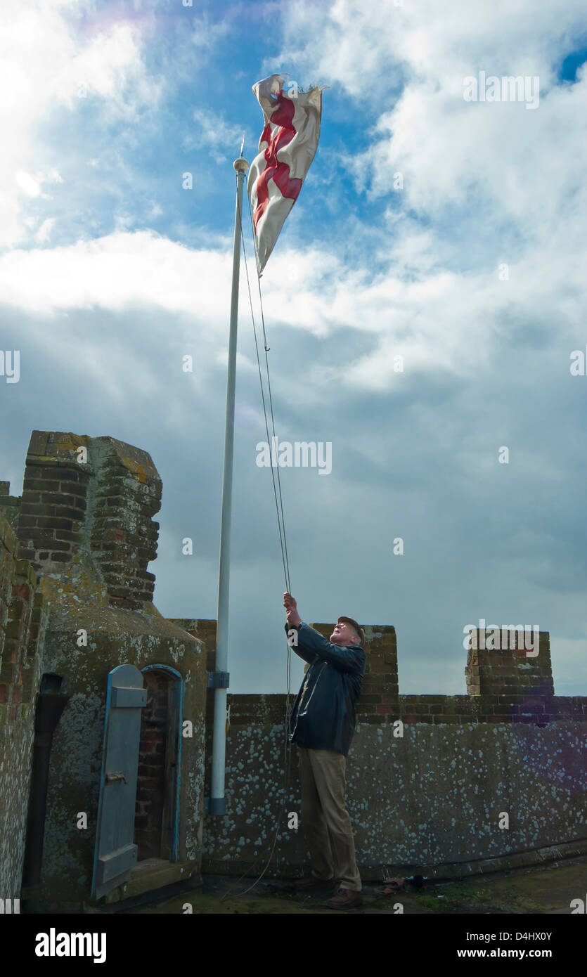 Raising flag pole hi-res stock photography and images - Alamy