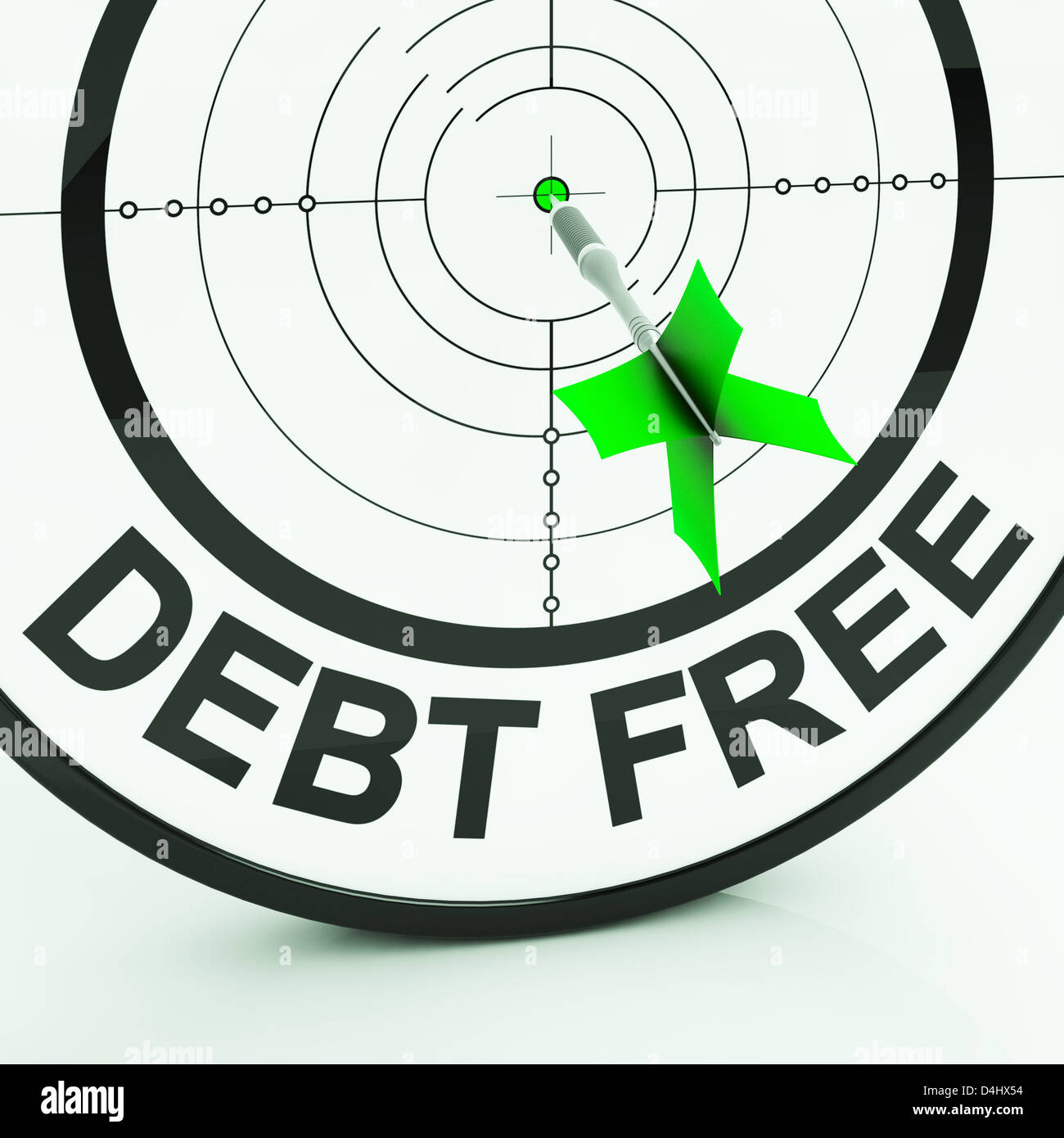 Debt Free Showing Wealth With Zero Loans And Credit Freedom Stock Photo ...