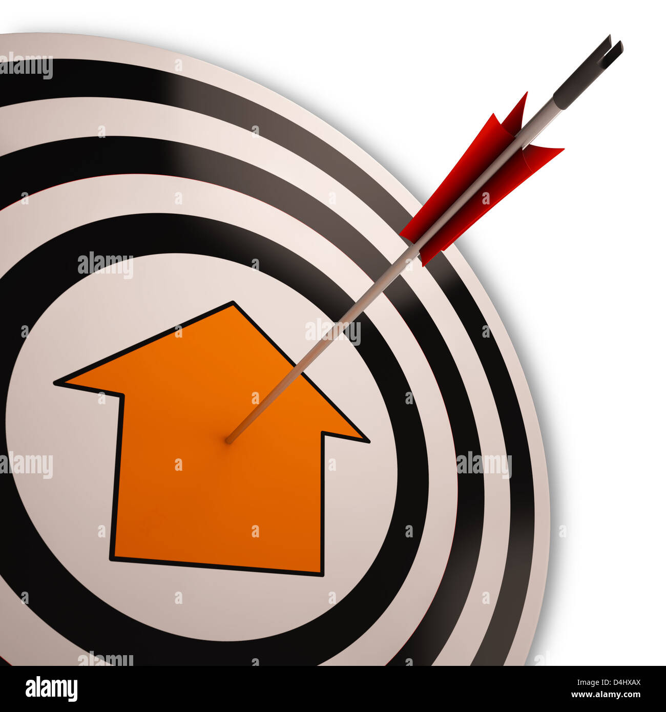 Target Arrow Up Showing Growth And Successful Future Stock Photo - Alamy