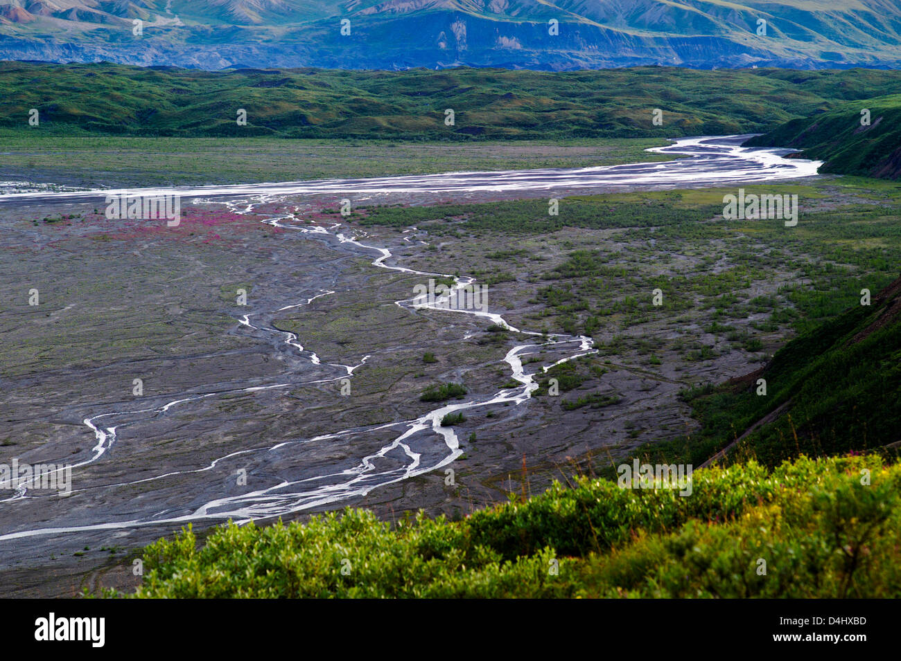 Braided river drains snow melt hi-res stock photography and images - Alamy