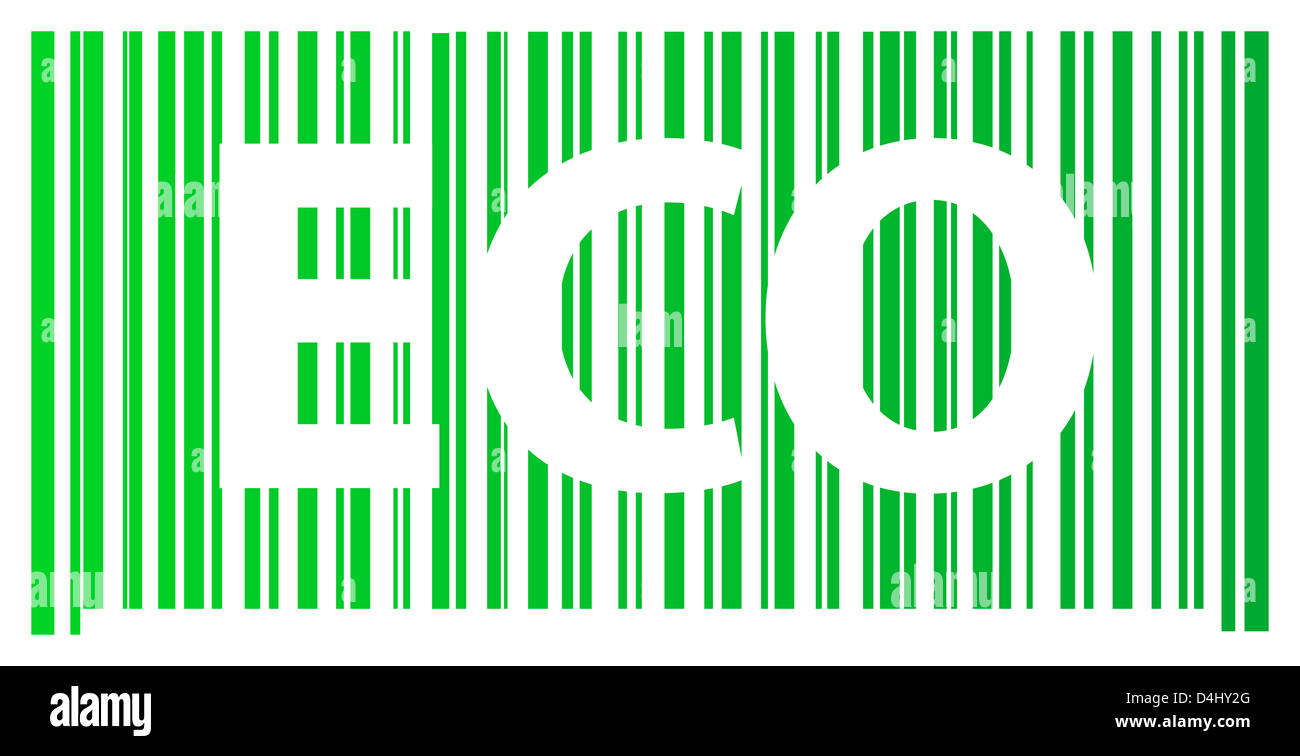 Green eco bar code hi-res stock photography and images - Alamy