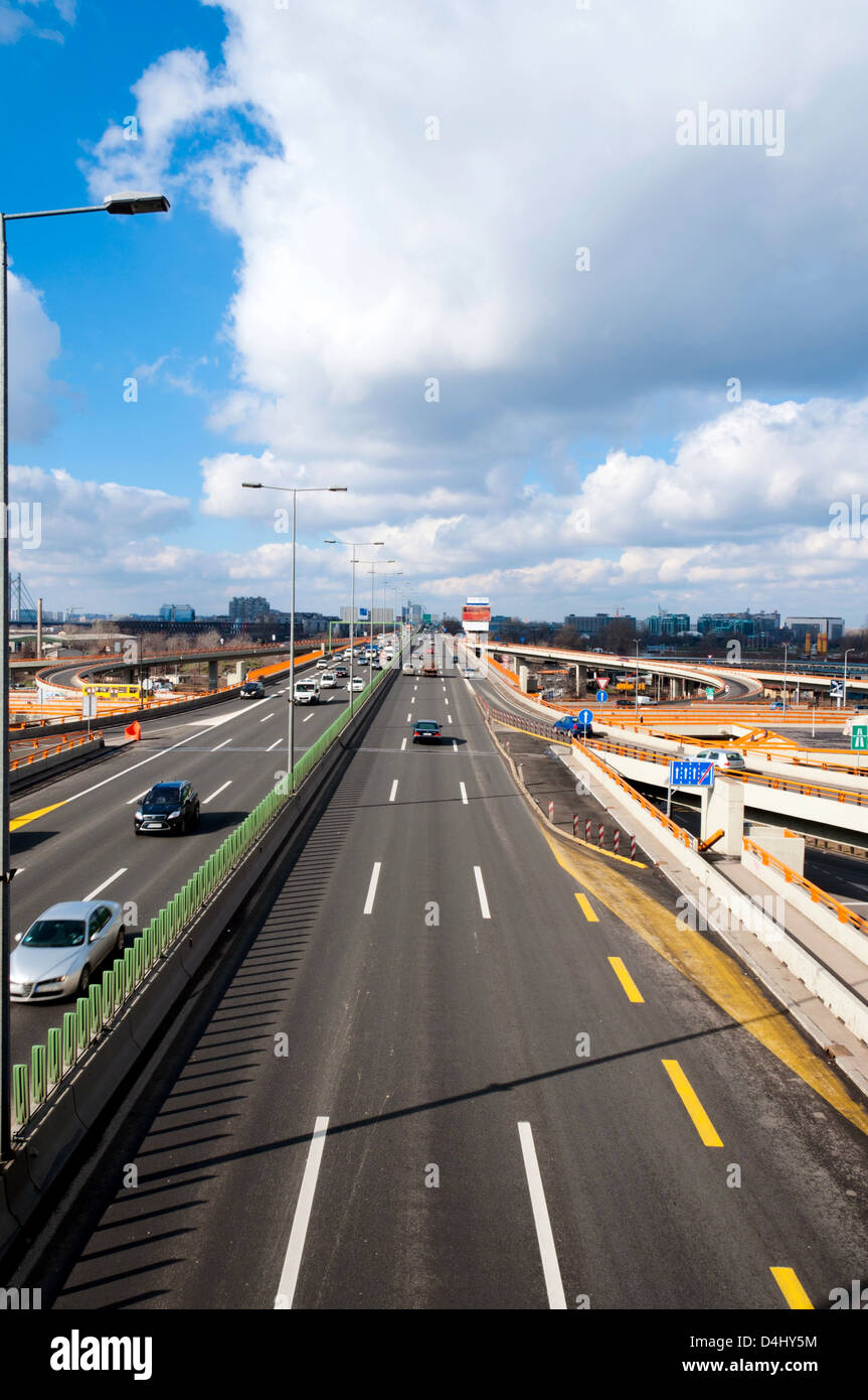 Cars in move on the highway Stock Photo - Alamy