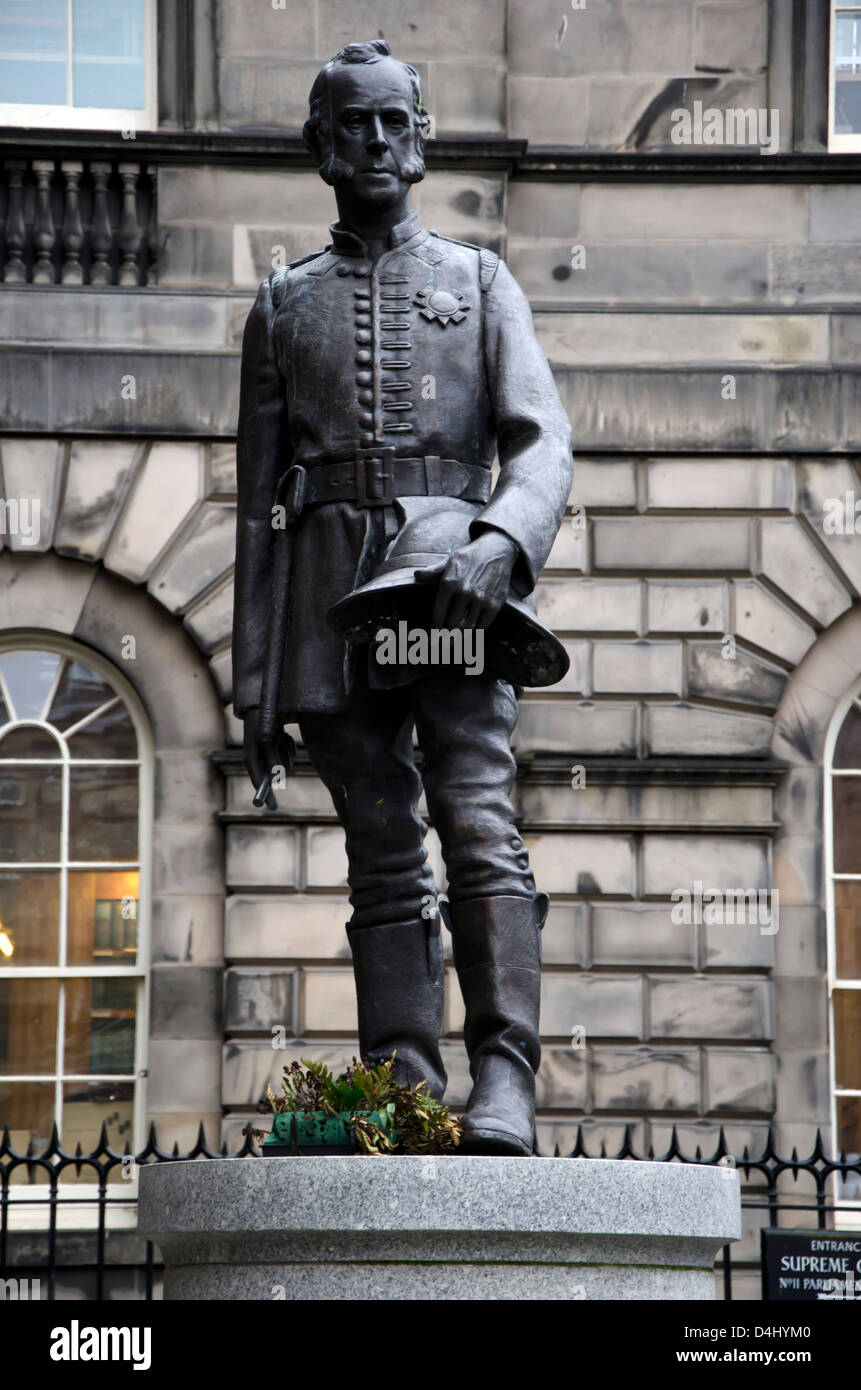 The statue of James Braidwood, founder of the London Fire Brigade, in ...