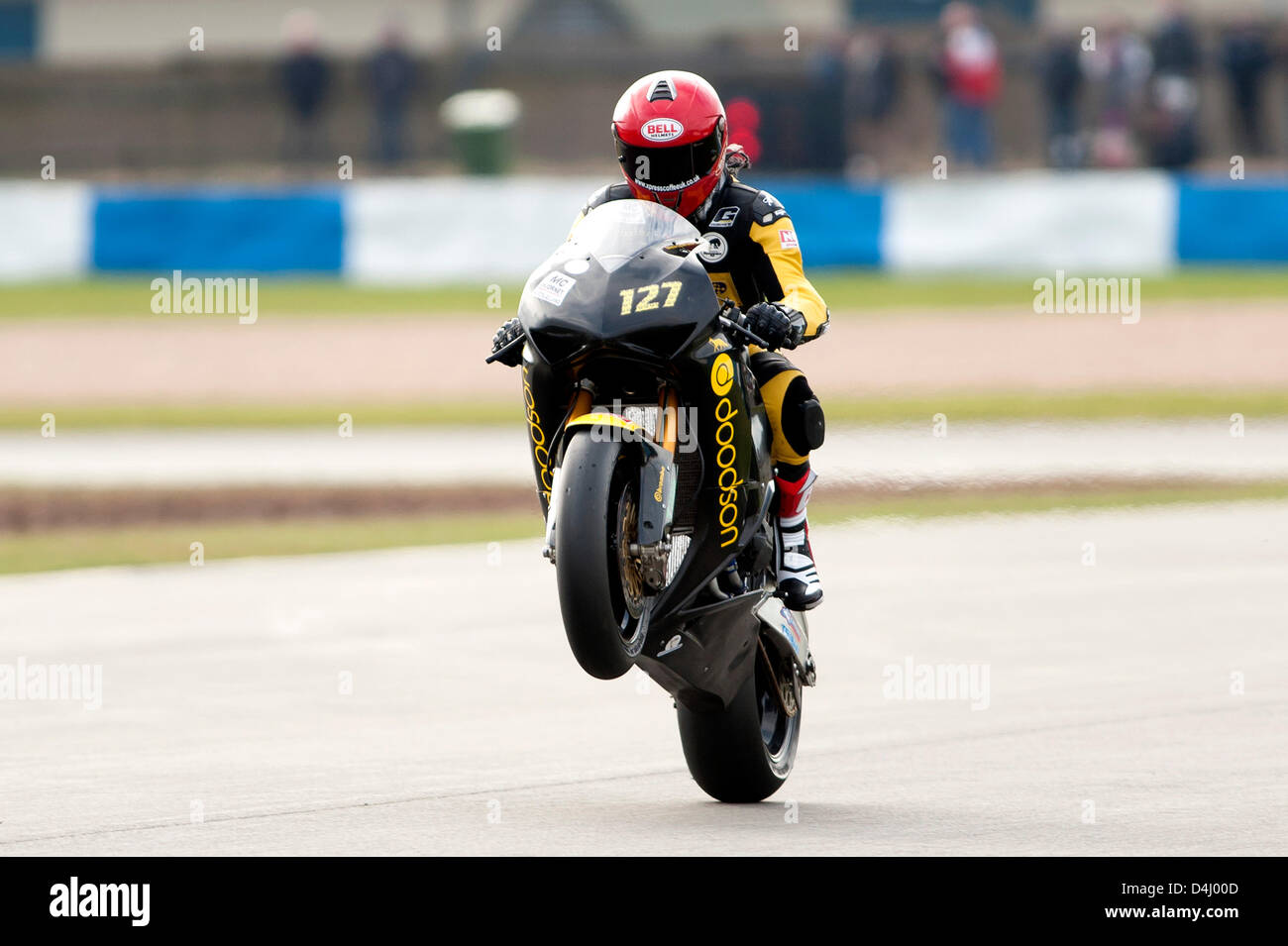 14.03.2013 Castle Donington, England. 127 Robbin Harms (Denmark) on the ...