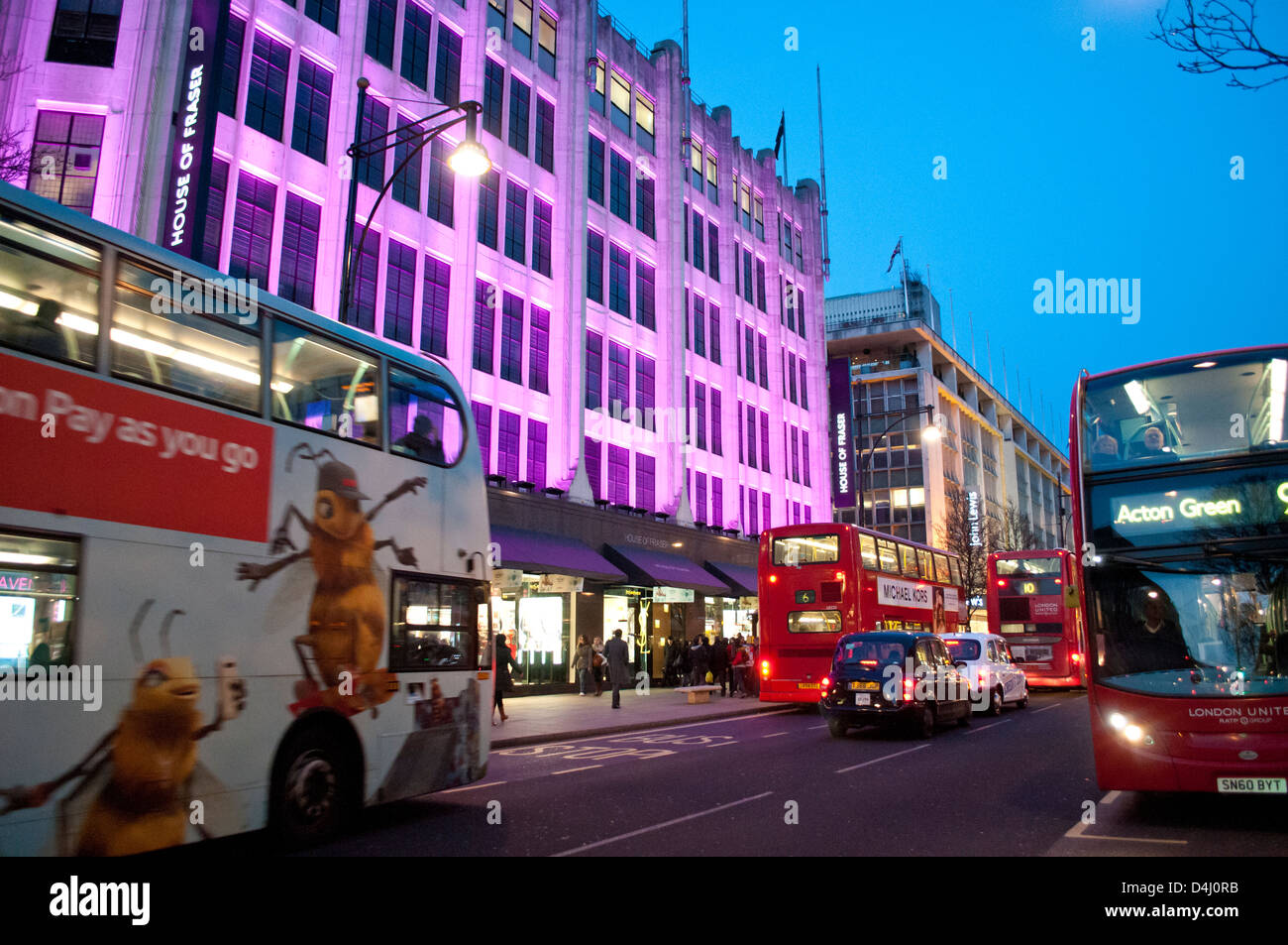 London buses on oxford street hi-res stock photography and images - Alamy