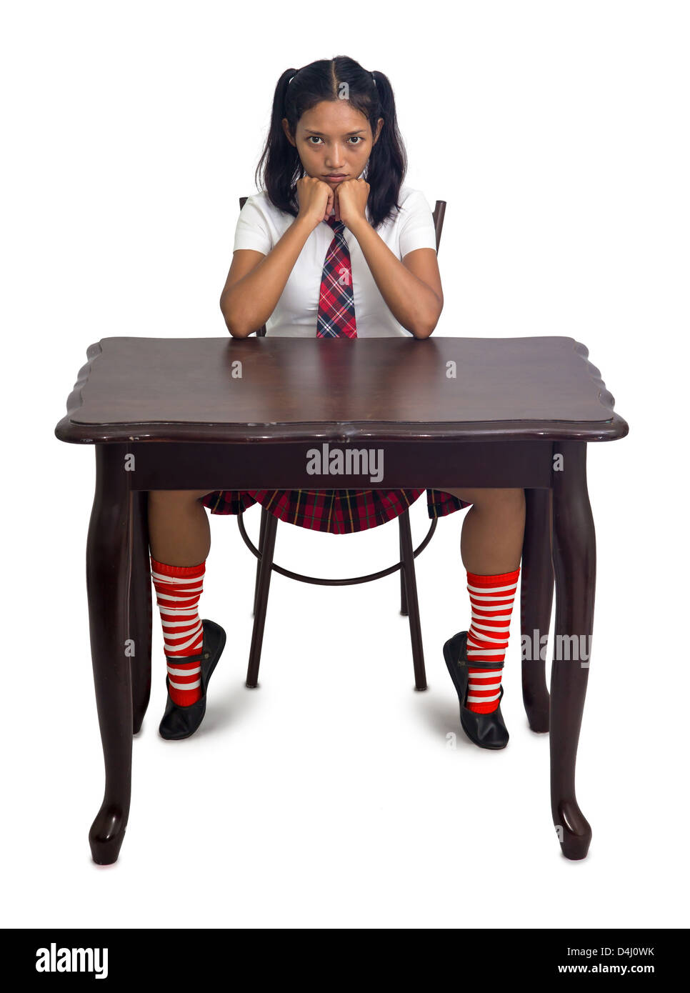 University student alone at desk hi-res stock photography and images ...
