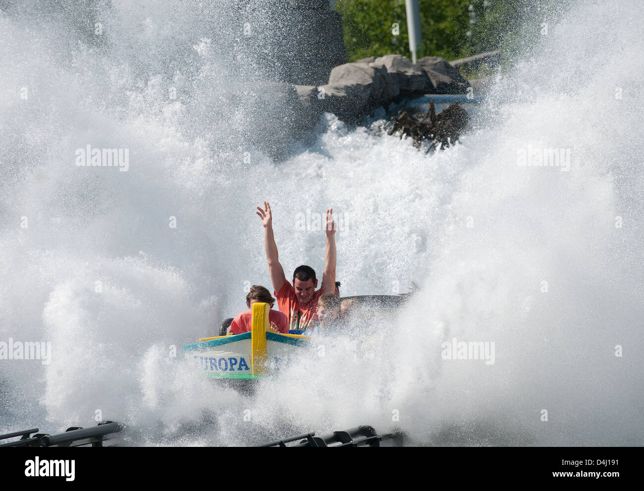 Rusr, Germany, water roller coaster at Europa-Park Rust Stock Photo - Alamy