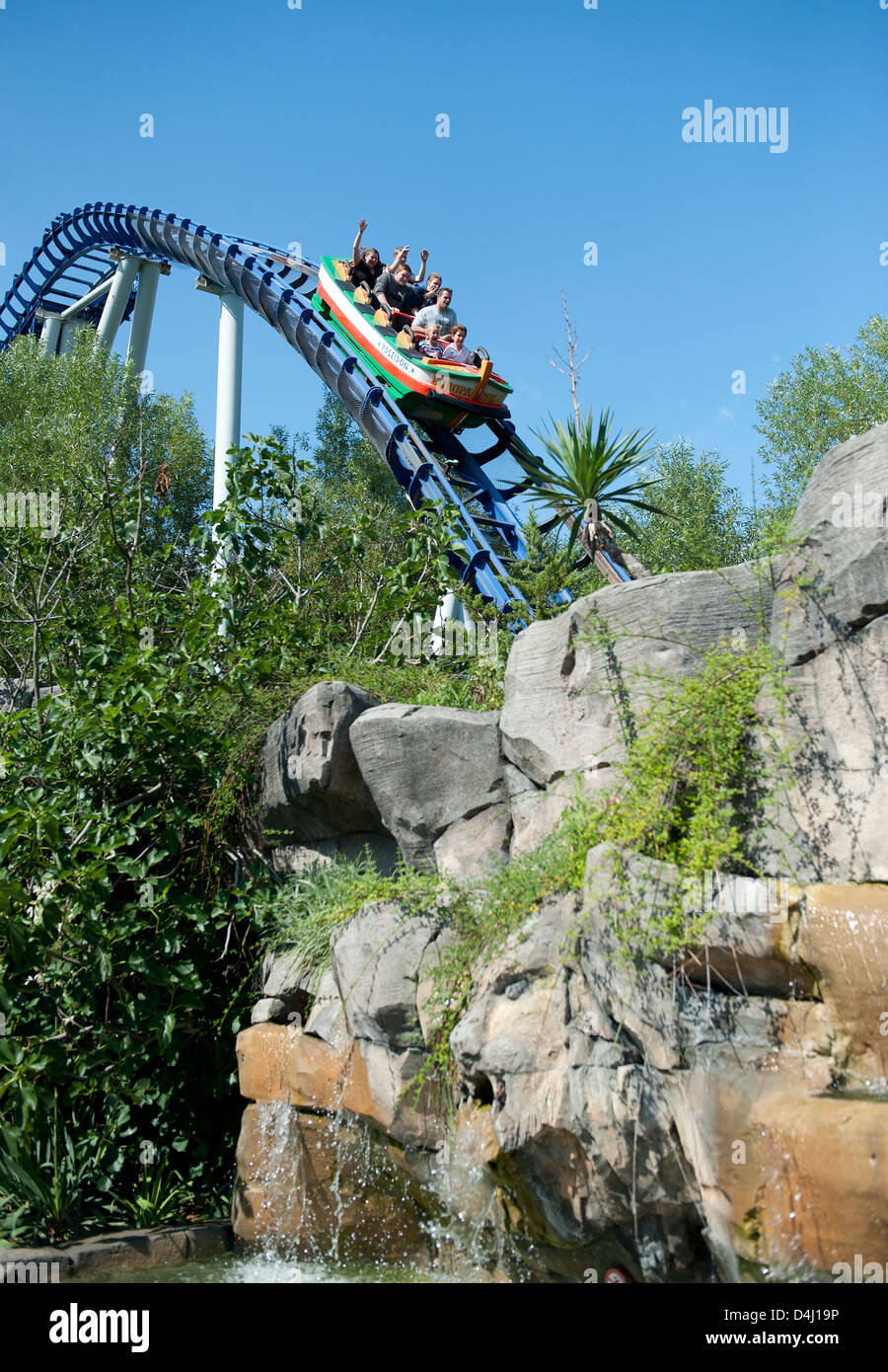 Rusr, Germany, water roller coaster at Europa-Park Rust Stock Photo - Alamy