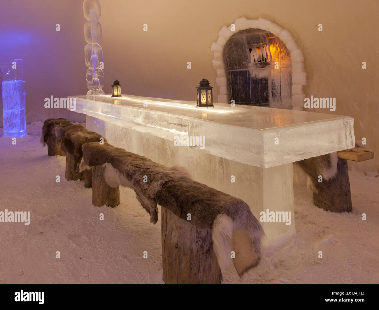 The Ice restaurant in the Snow Castle of Kemi, 2013 Stock Photo - Alamy