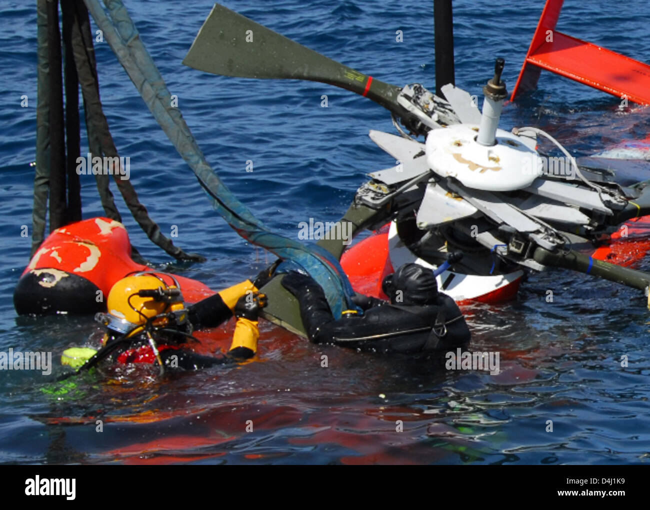 The U.S. Coast Guard conducted a helicopter salvage operation involving ...