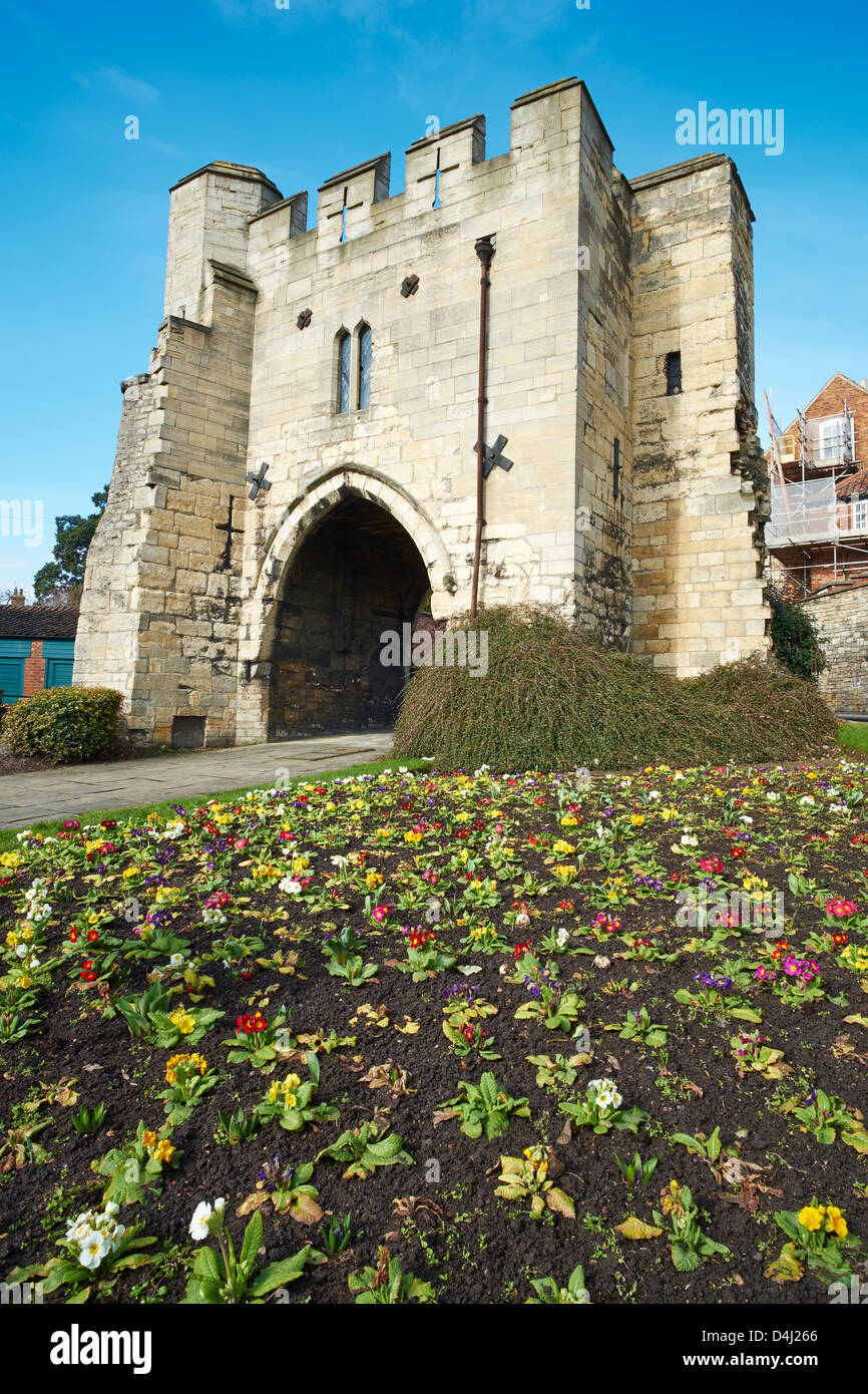 Pottergate Arch a medieval gate Lincoln Lincolnshire England Stock ...
