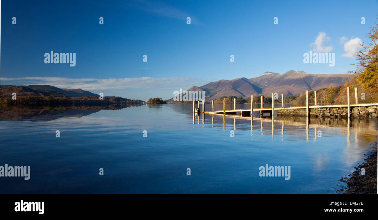 Derwentwater Lakes looking across to Skiddaw Stock Photo - Alamy
