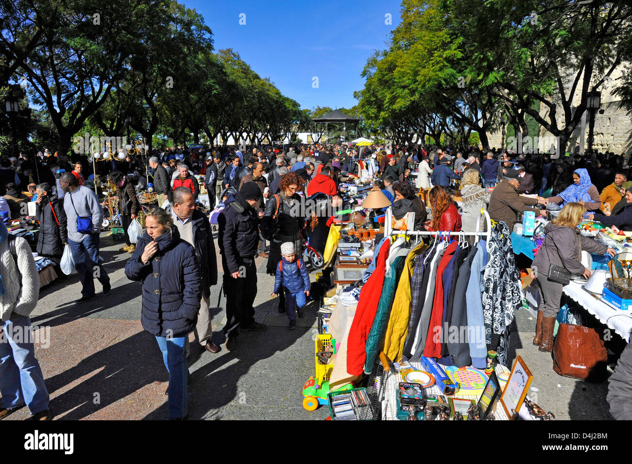 Sunday flea market in Jerez de la Frontera, Spain Stock Photo - Alamy