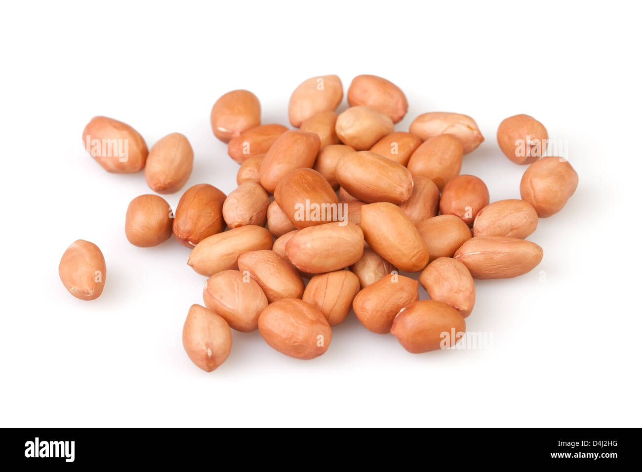 peanuts pile on white background Stock Photo - Alamy