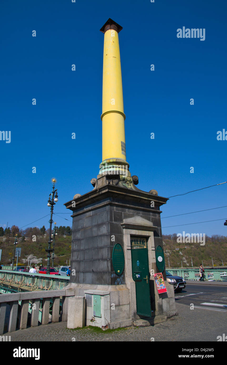 Pylon of Cechuv most the Svatopluk Čech Bridge (1908) only art nouveau ...