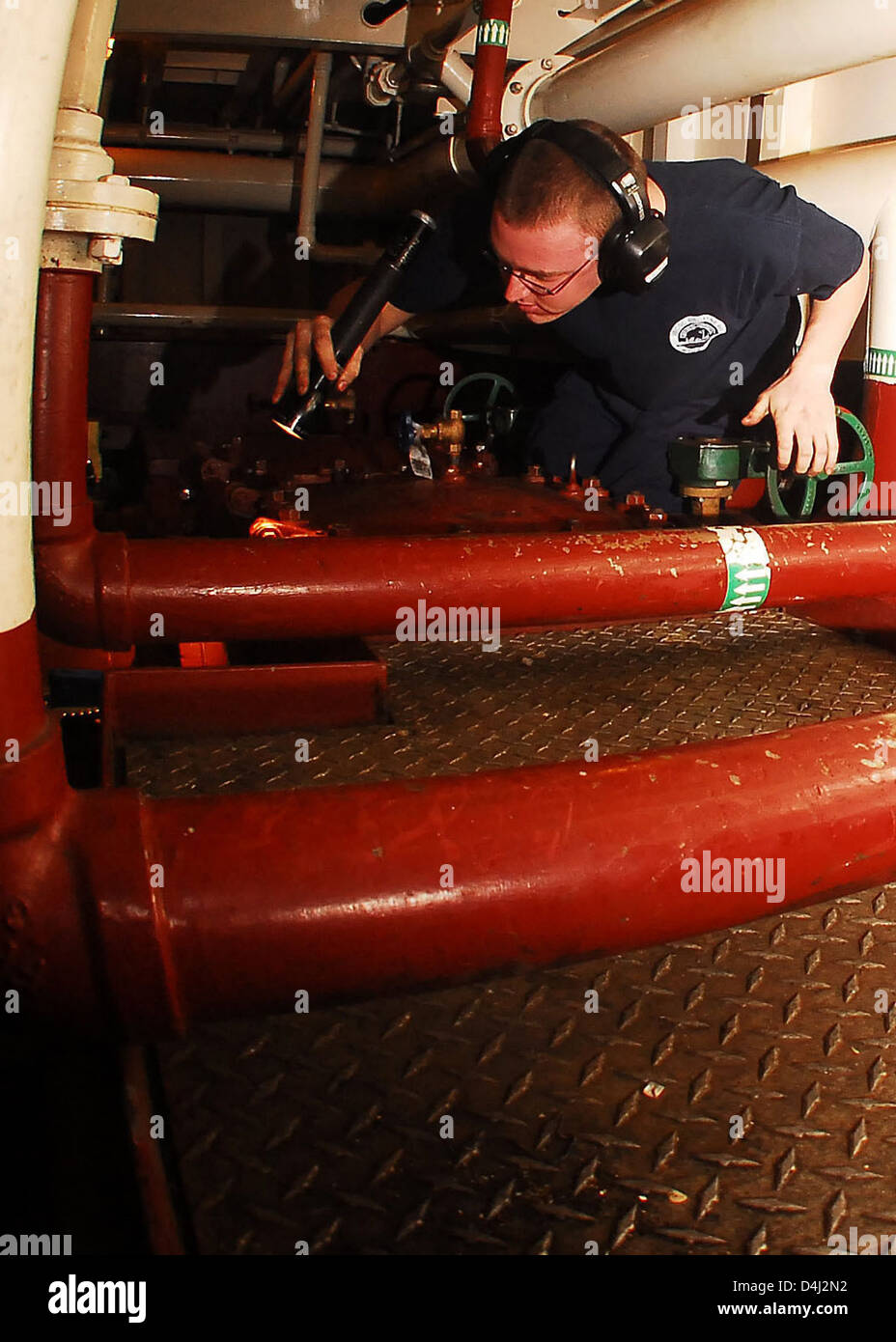 Engine Room Inspection of CGC Biscayne Bay Stock Photo - Alamy