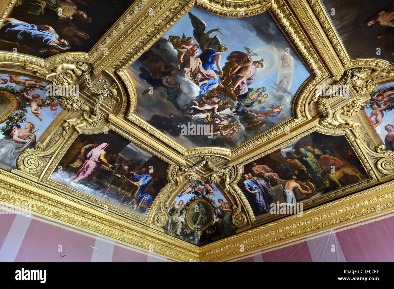 Paintings on the ceiling of Versailles palace, France Stock Photo - Alamy