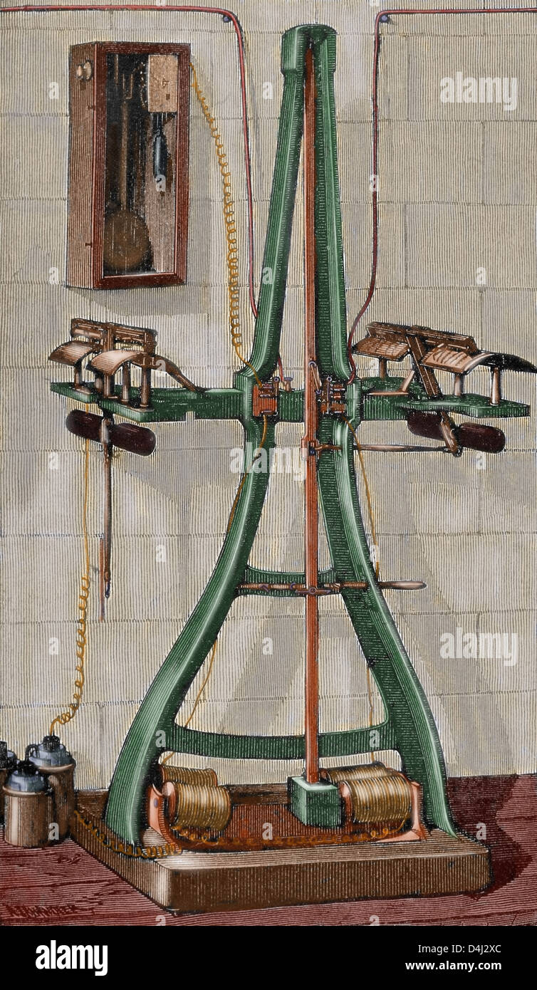 Giovanni Caselli (1815-1891). Pantelegraph patented in 1861 for sending ...