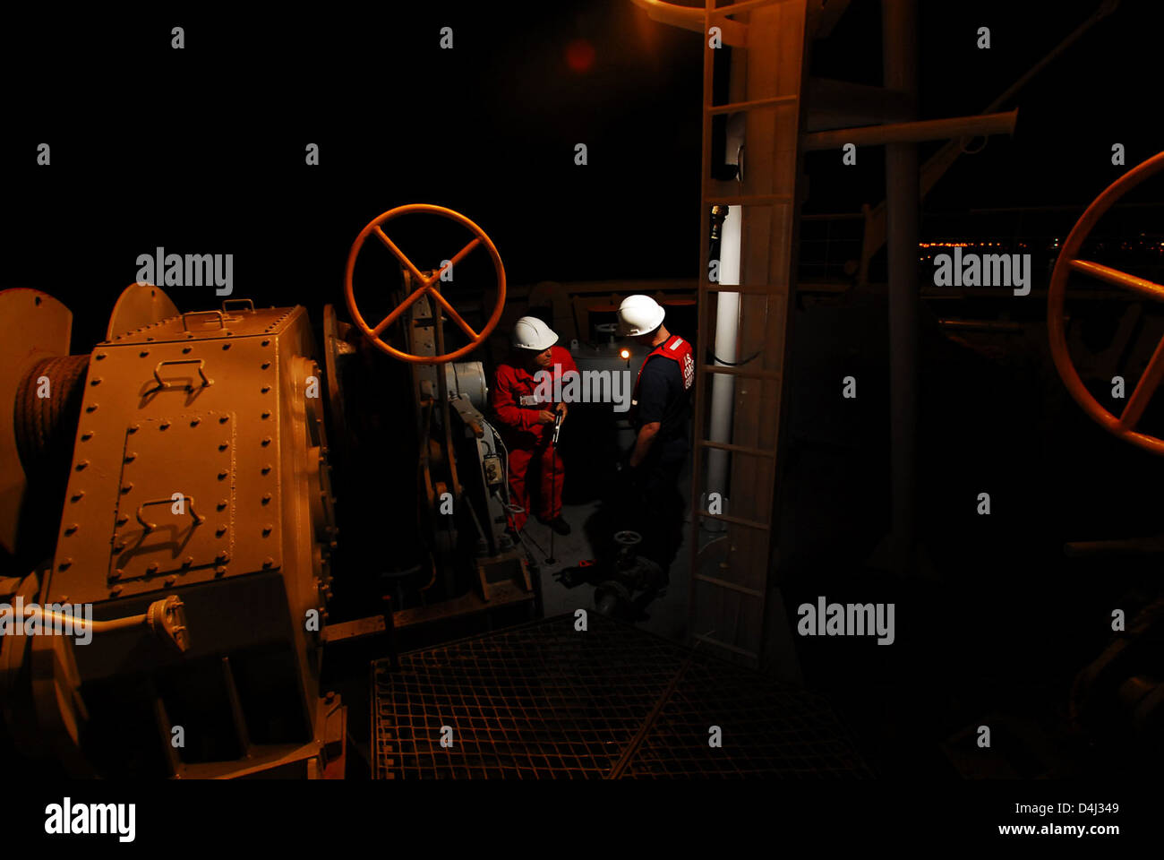 The U.S. Coast Guard conducts ballast water inspections in the St ...